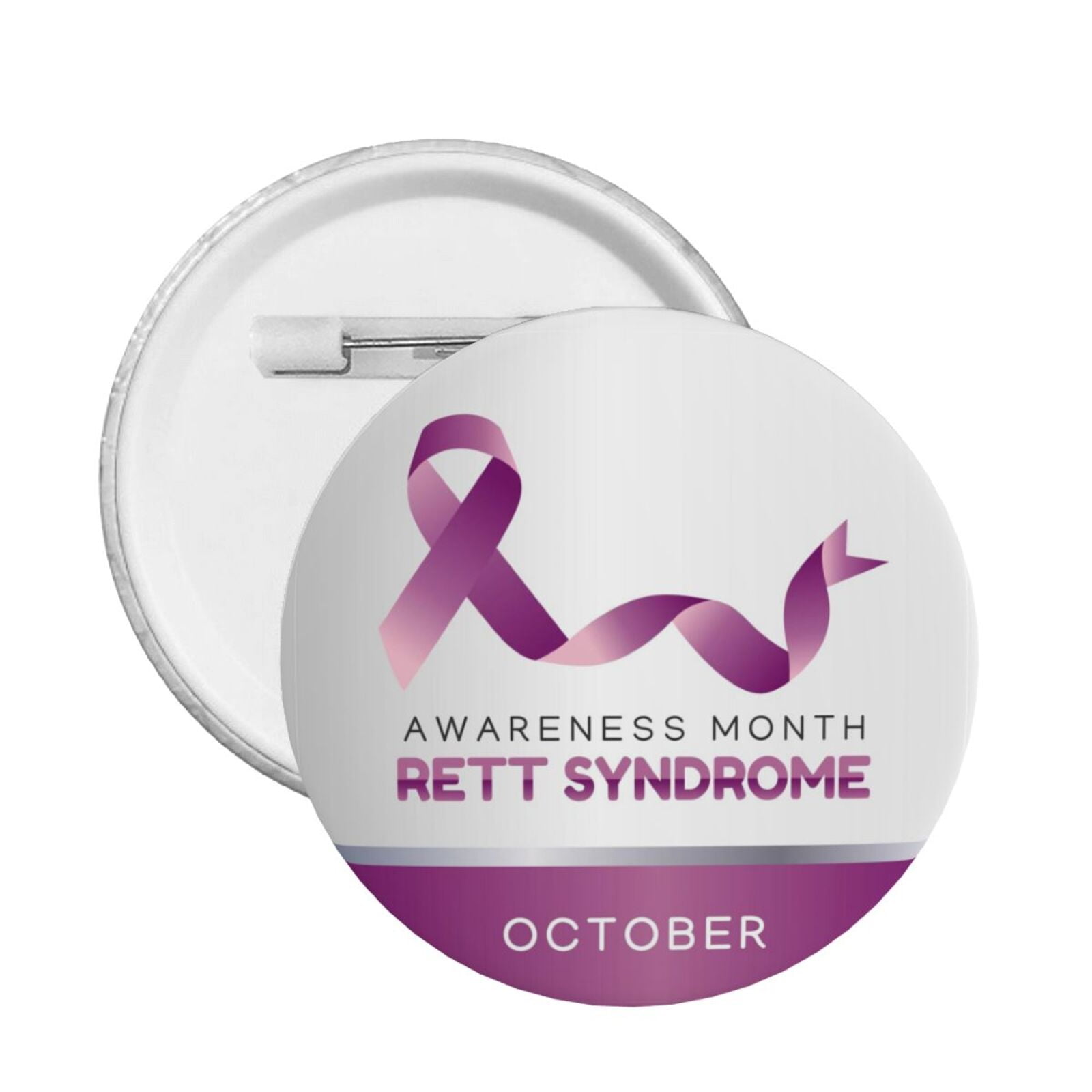 Rett Syndrome Awareness Month Pin Button Badge, Personalised Button ...