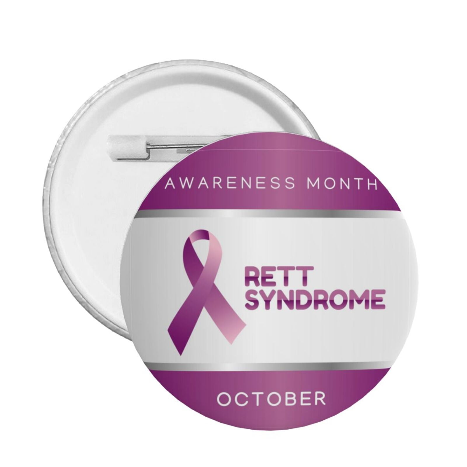 Rett Syndrome Awareness Month Pin Button Badge, Personalised Button ...