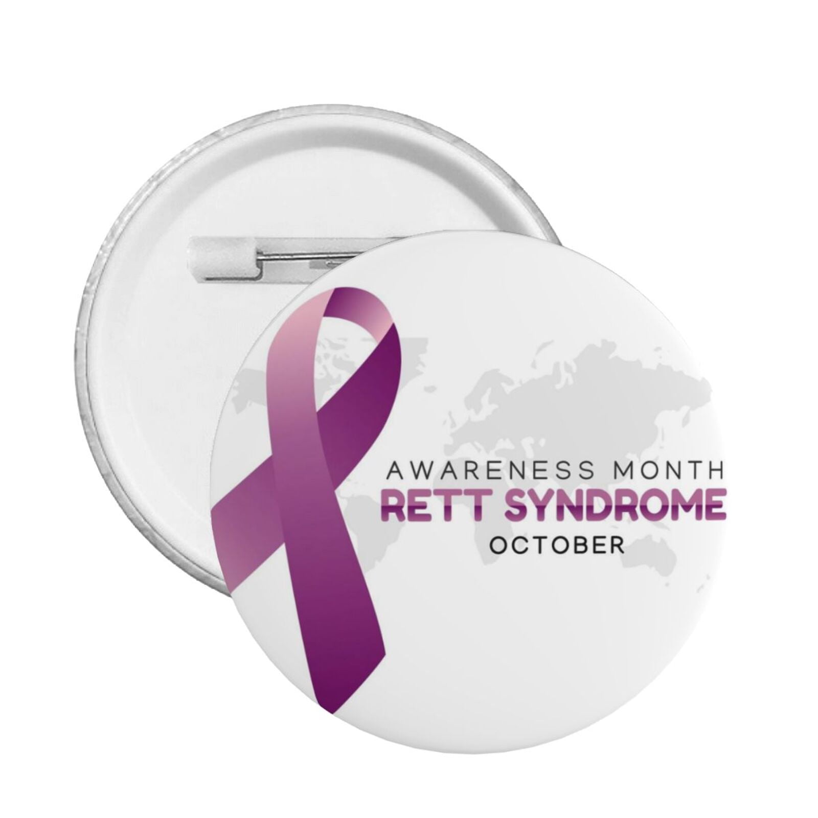 Rett Syndrome Awareness Month Pin Button Badge, Personalised Button ...
