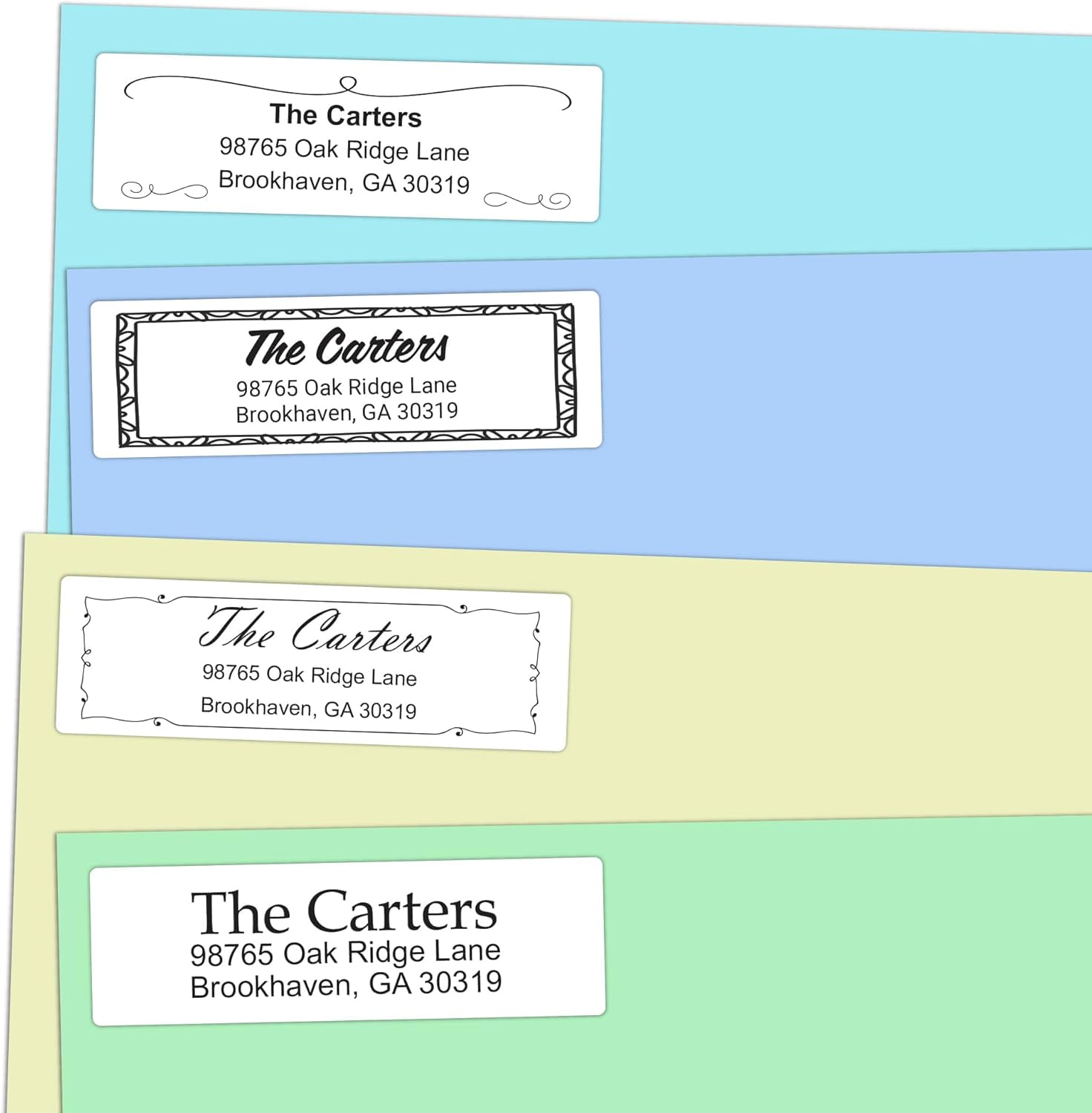 Return Address Labels - Black and White Address Stickers on (50-1000 ...