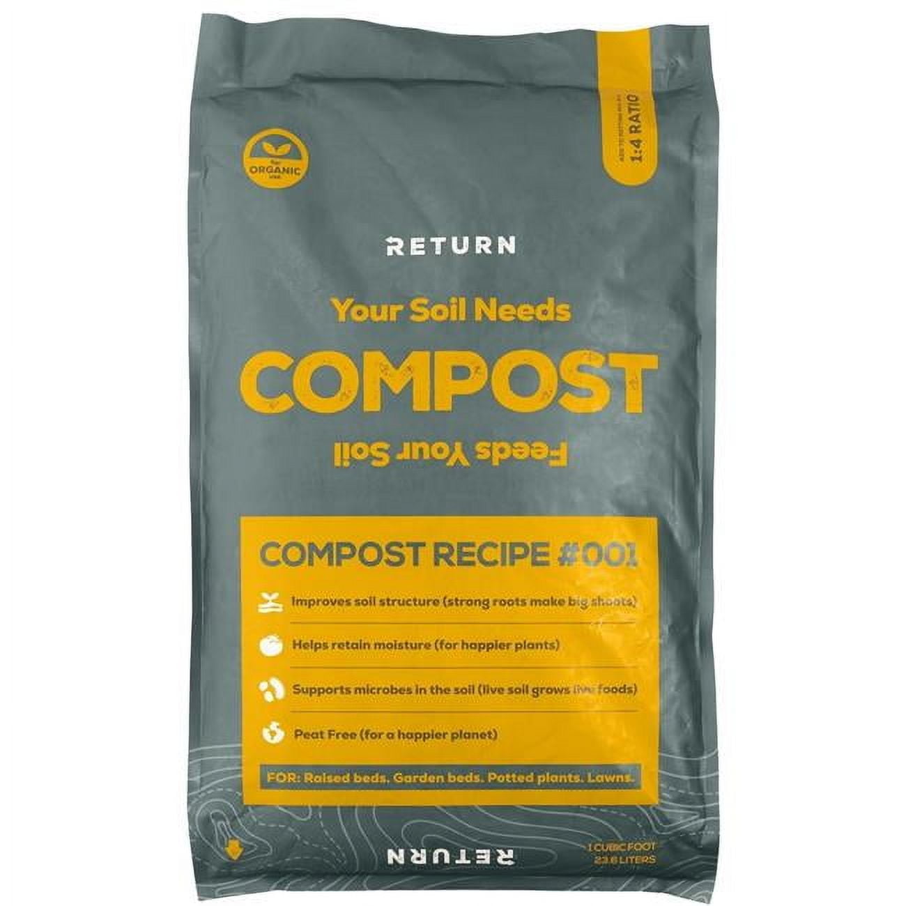Return Organic Turkey Compost Soil, 1 cu. ft, OMRI Listed, CDFA ...