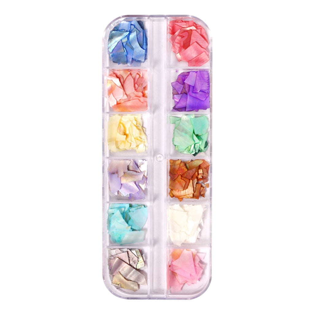 Return Pallets! 3D Nail Art Crushed Sea Shell Irregular Iridescent ...