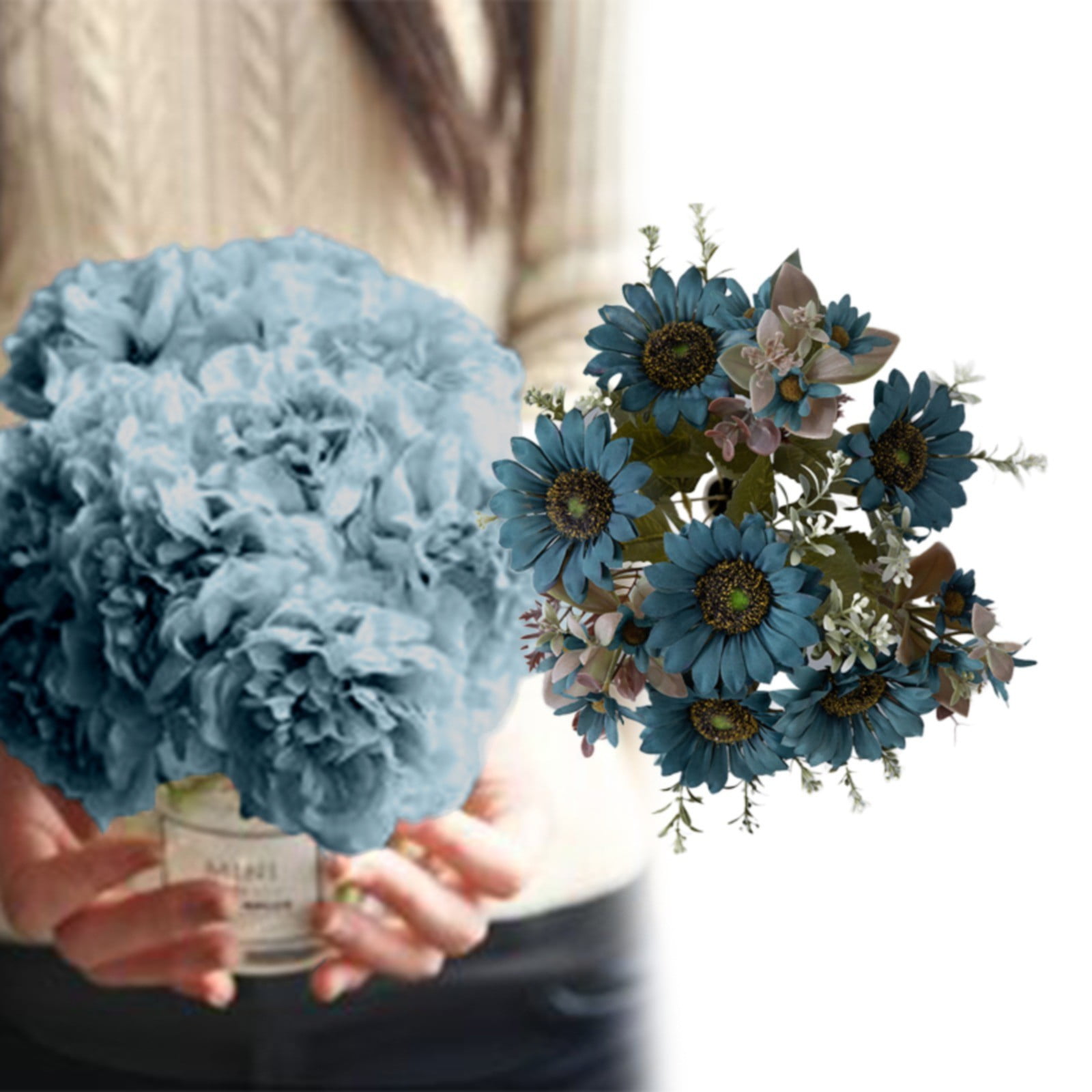 Return Pallets！Artificial Sunflowers Long Stem Silk，Fake Silk Fall ...