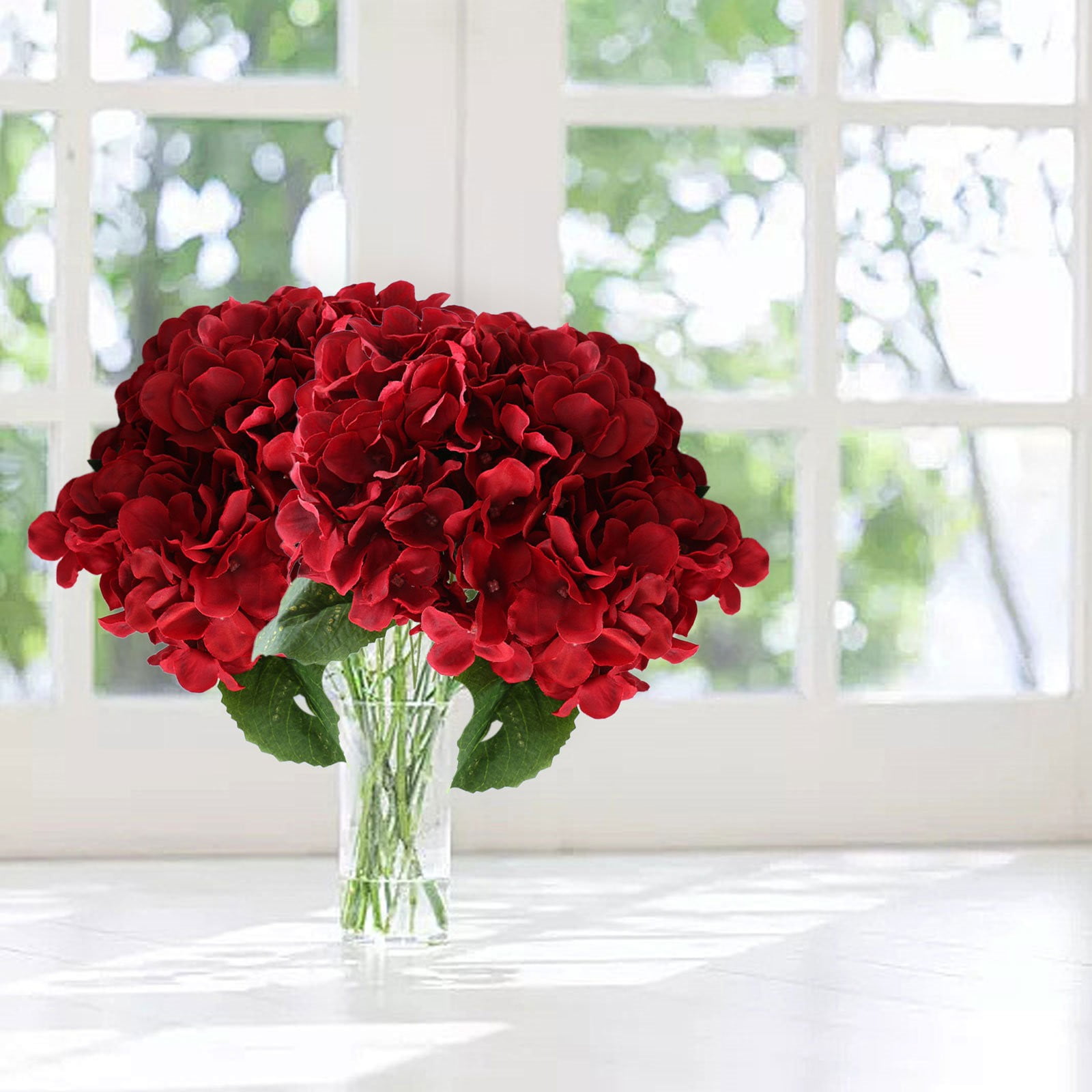 Return Pallets！Real Touch Hydrangea Artificial Flowers with Long Stem ...