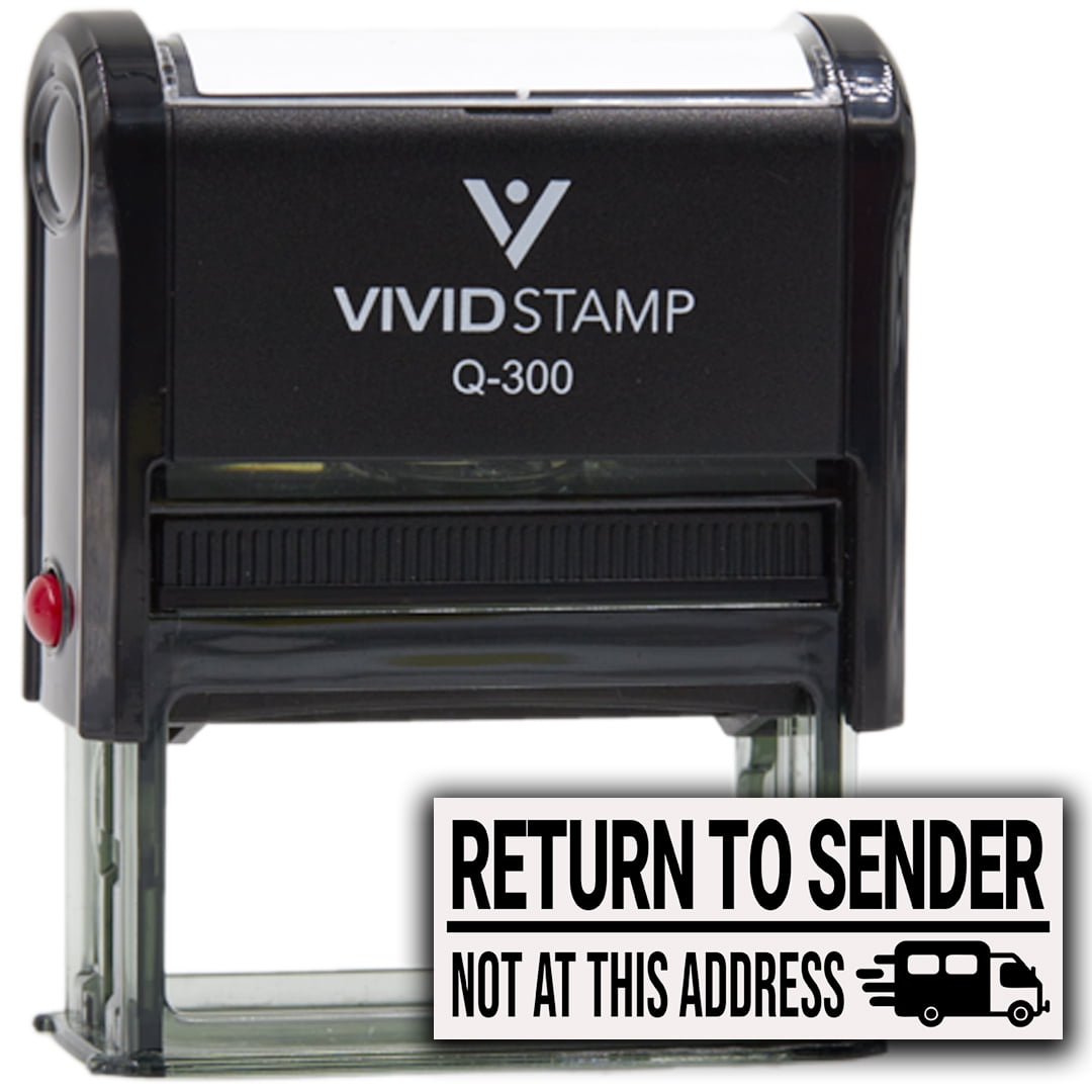 Return To Sender Not At This Address (Mail Van) Self Inking Rubber ...