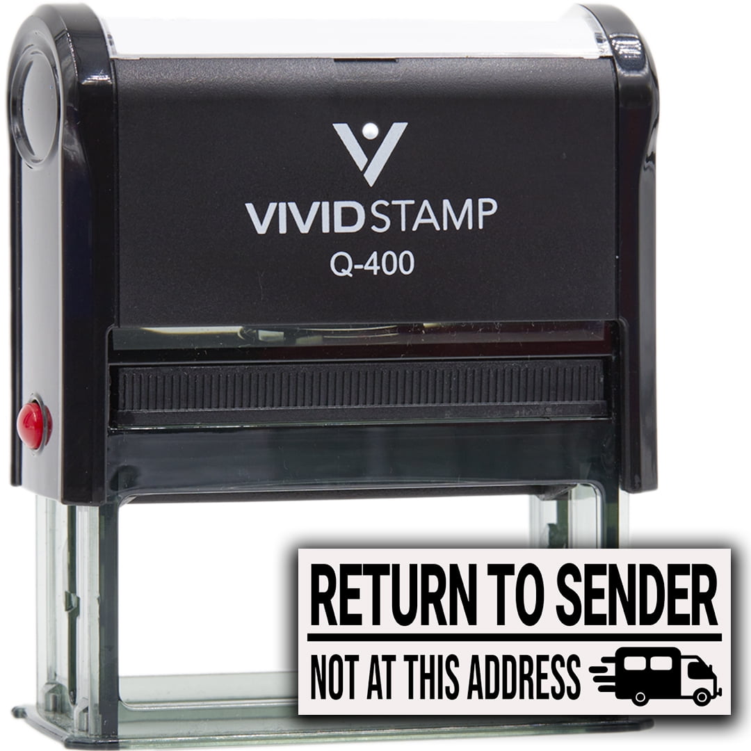 Return To Sender Not At This Address (Mail Van) Self Inking Rubber ...