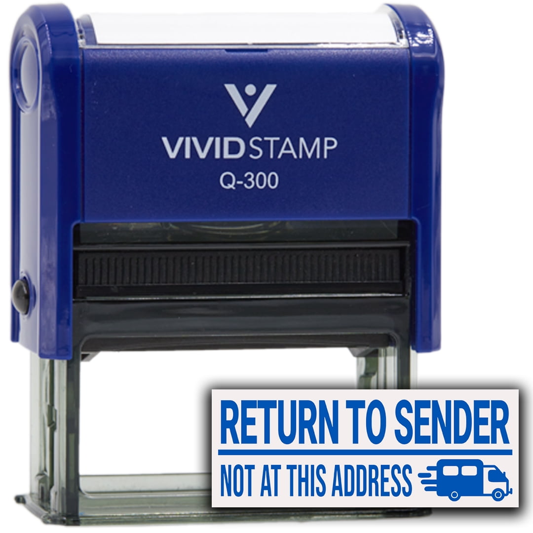 Return To Sender Not At This Address (Mail Van) Self Inking Rubber ...