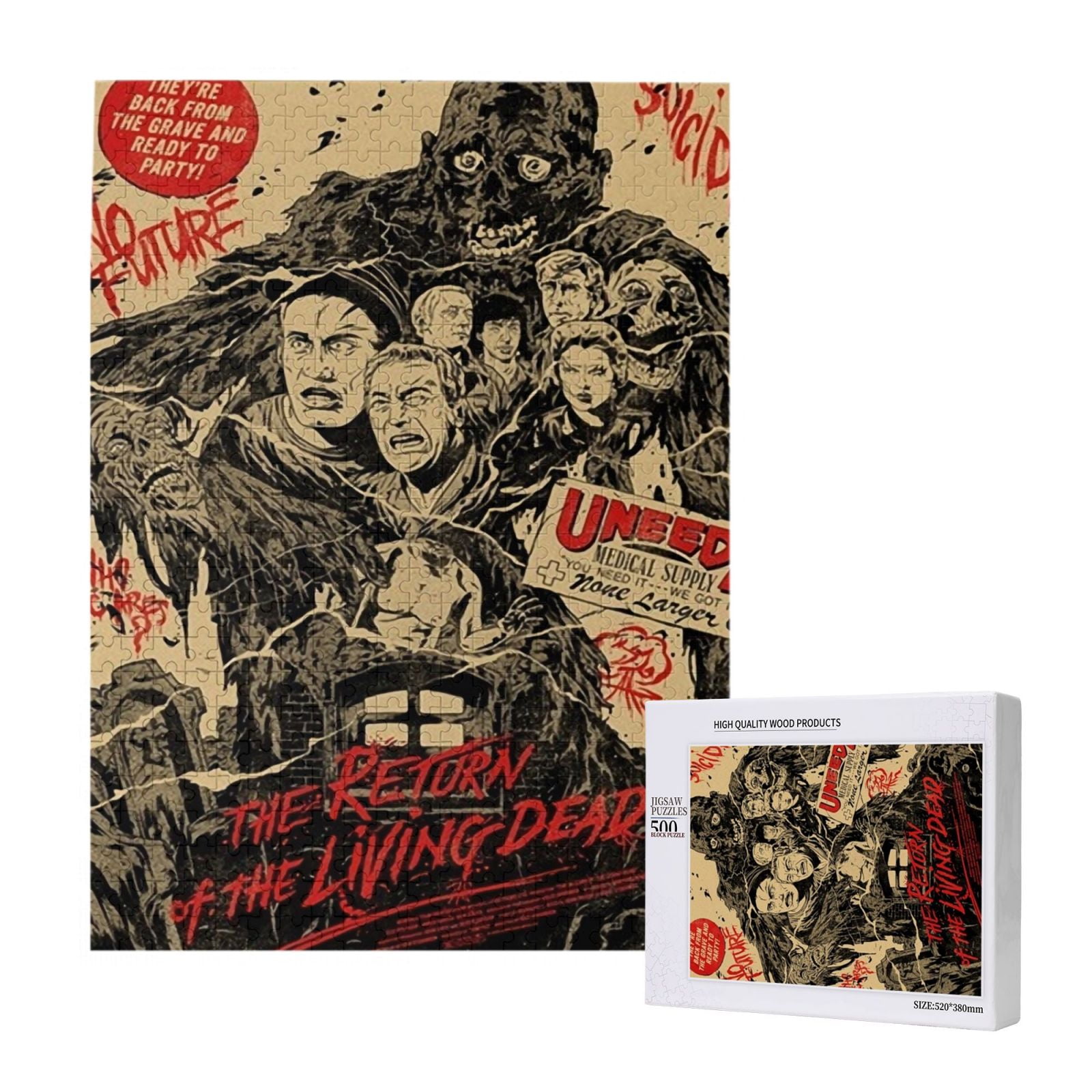 Return of the Living Dead Jigsaw Puzzle Interactive Brain Teaser Board ...