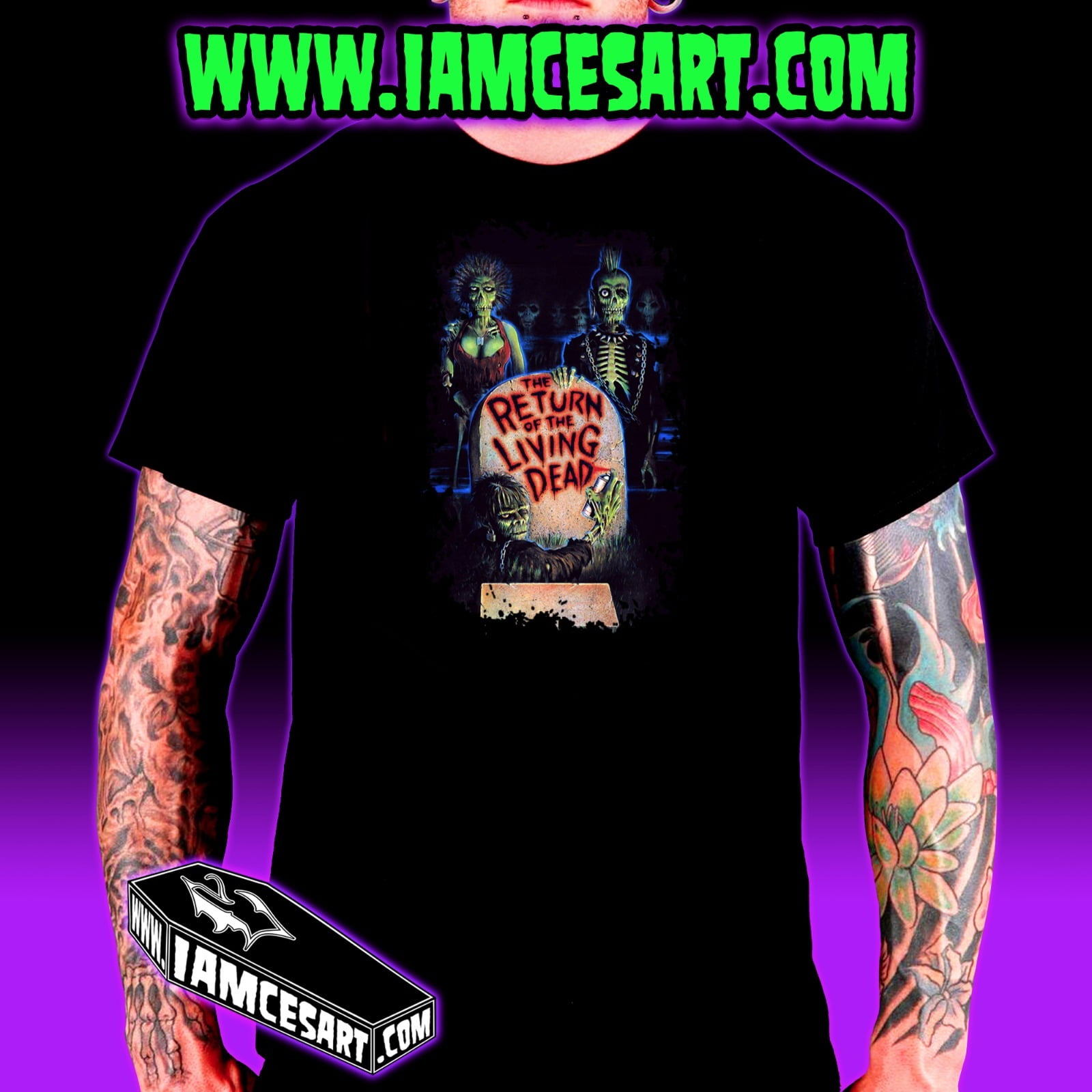 Return of the Living Dead Men's DTG Tee 100% Cotton Zombies movie 80s iamcesart - Walmart.com
