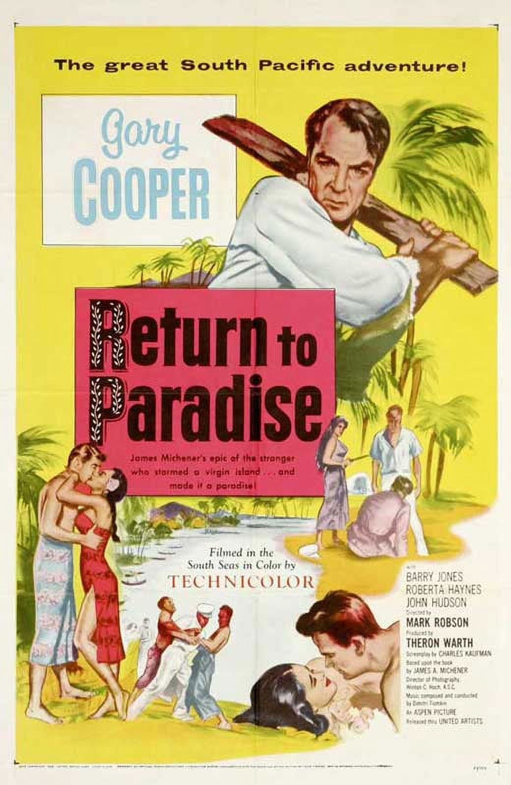 Return to Paradise - movie POSTER (Style A) (11" x 17") (1953 ...