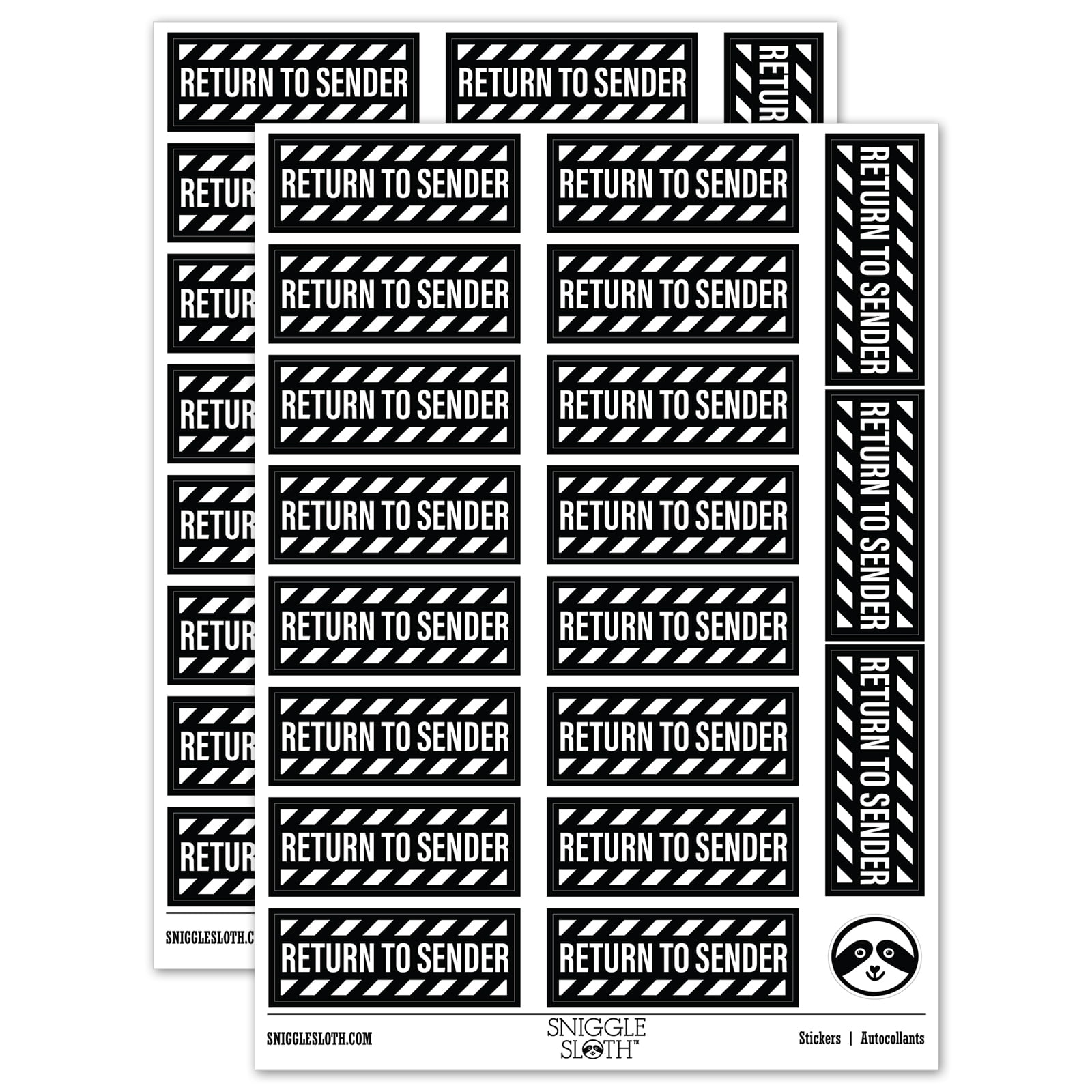 Return to Sender Mail Delivery Service Sticker Set - Black - Matte ...