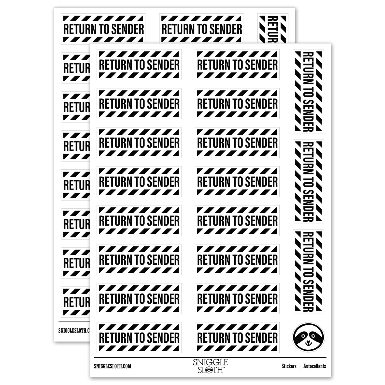 Return to Sender Mail Delivery Service Sticker Set - White - Matte ...