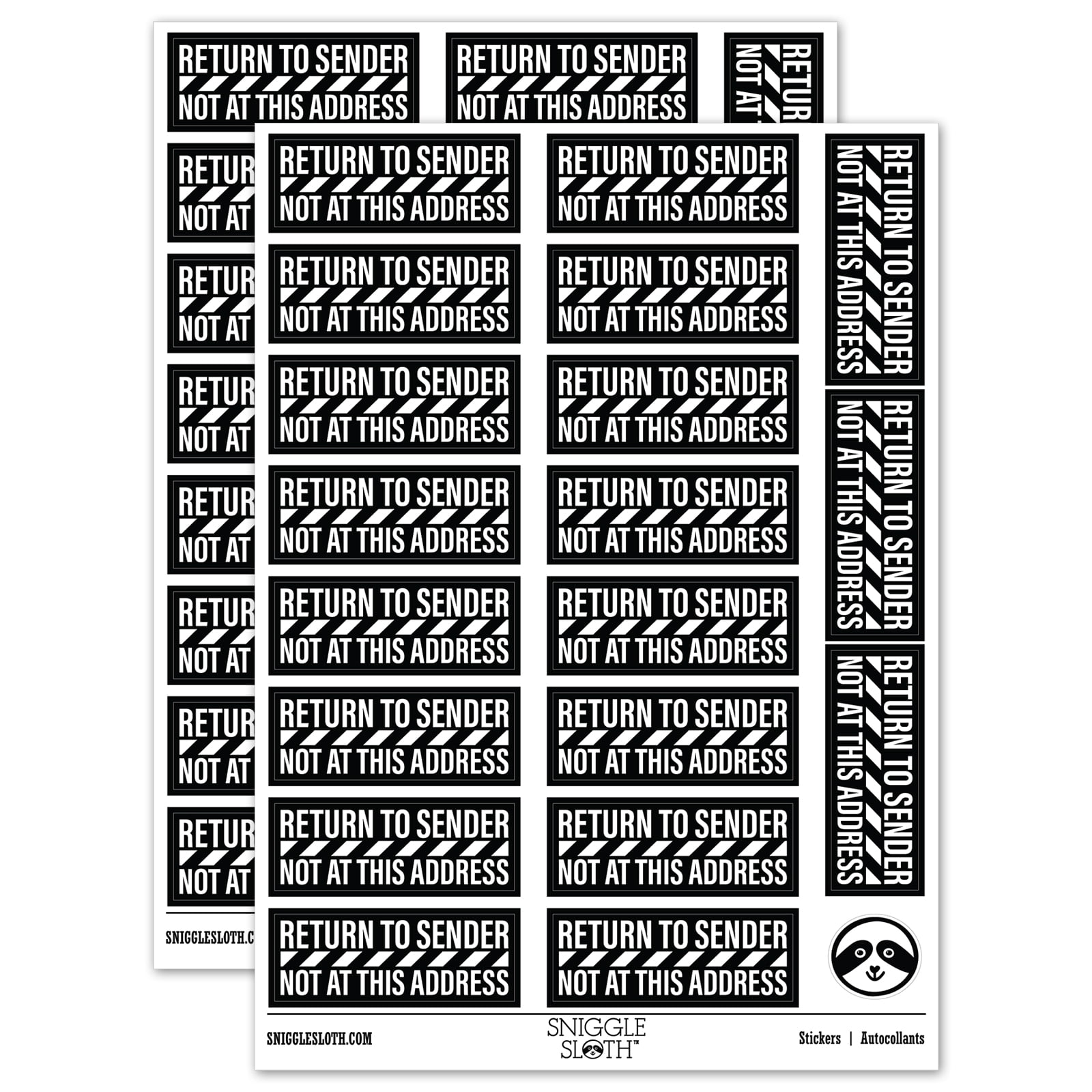 Return to Sender Not at this Address Mail Delivery Service Sticker Set ...
