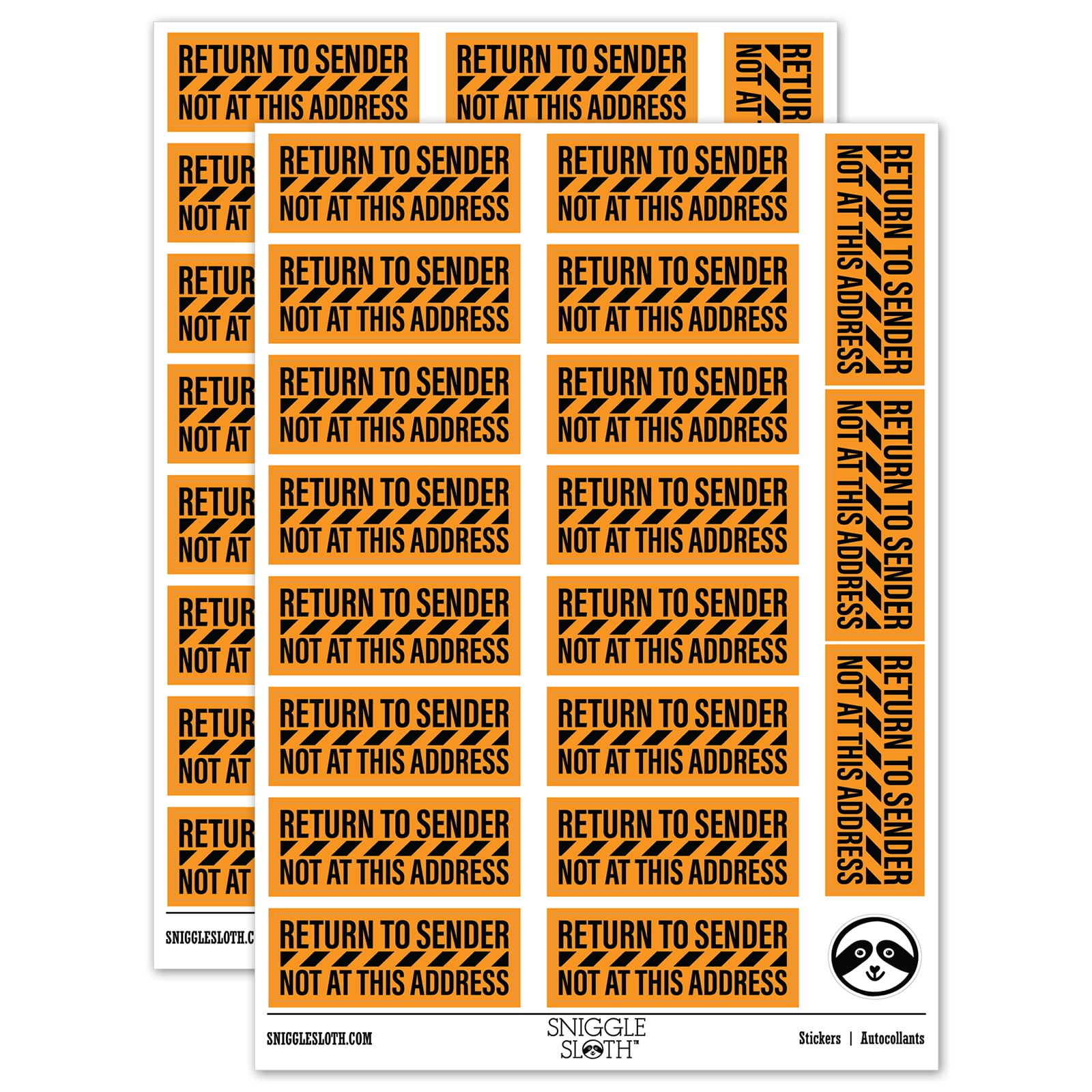 Return to Sender Not at this Address Mail Delivery Service Sticker Set ...
