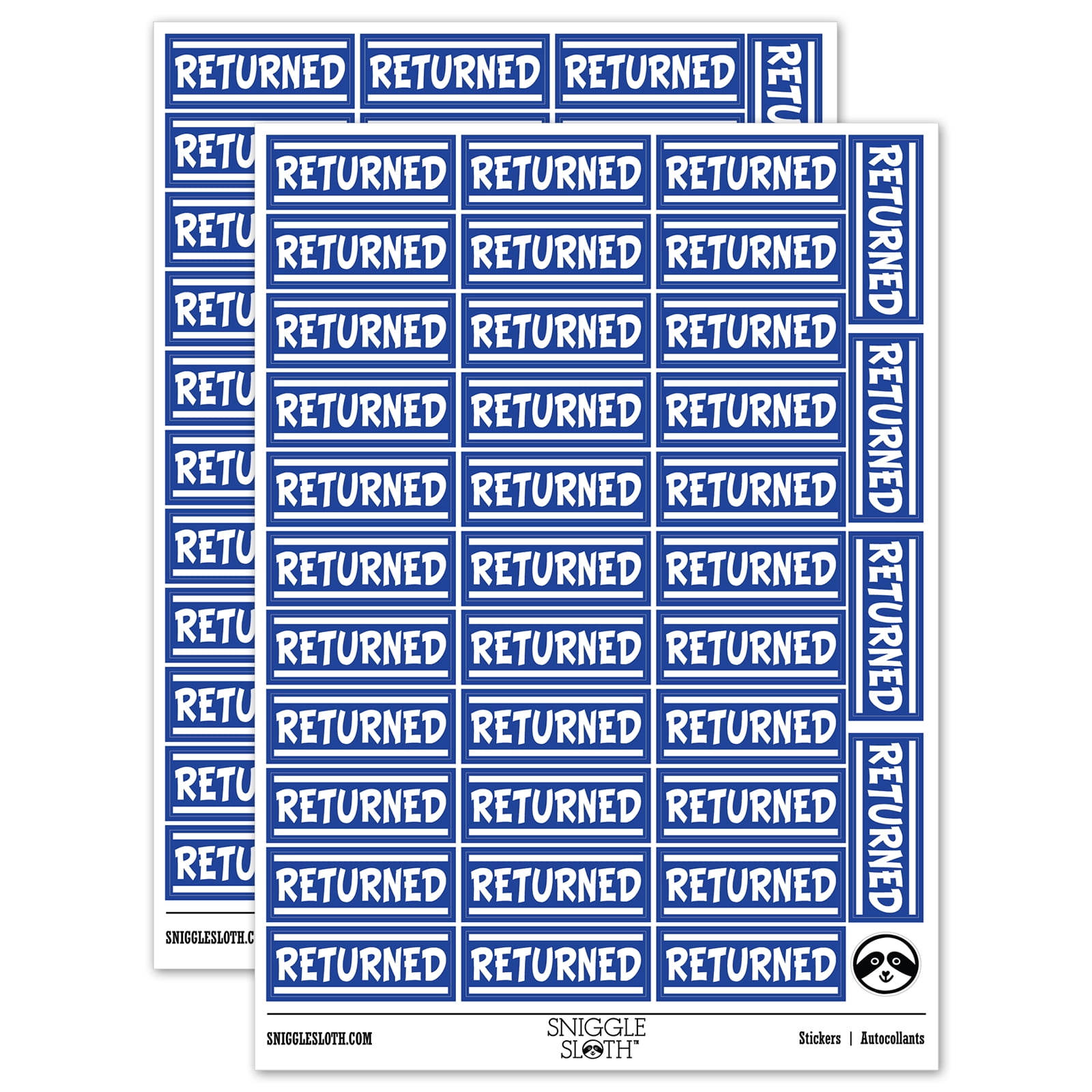 Returned Border Top Bottom Sticker Set - Dark Blue - Gloss Finish - 1.5 ...