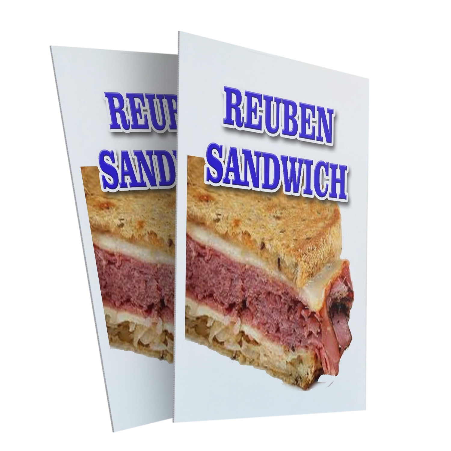 Reuben Sandwich (2-PACK) 24" x 36" Plastic Signs | Sign Insert 4mm ...