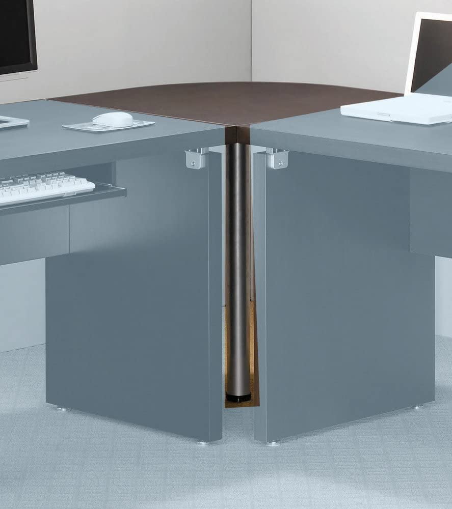 Reuleaux Wood and Metal Corner Table with Grain Details, Espresso Brown ...