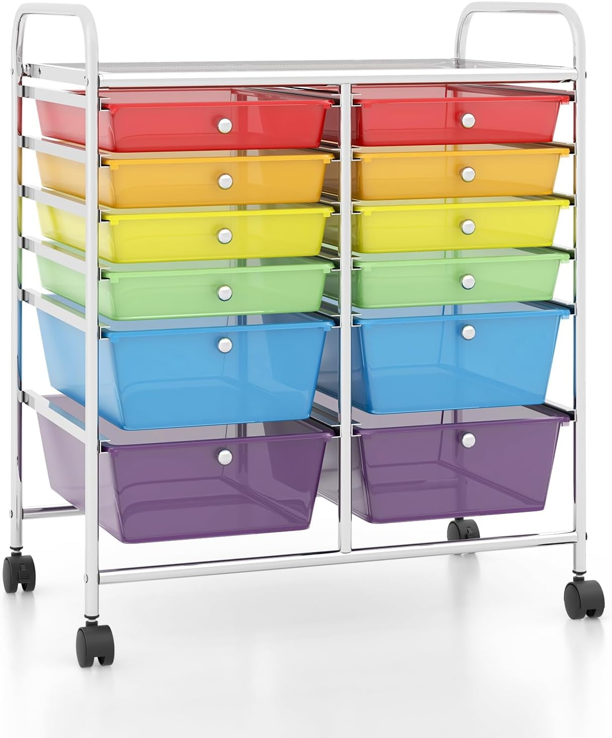 ReunionG 12-Drawer Storage Cart, 12 Drawer Trolley, Rolling Organizer ...