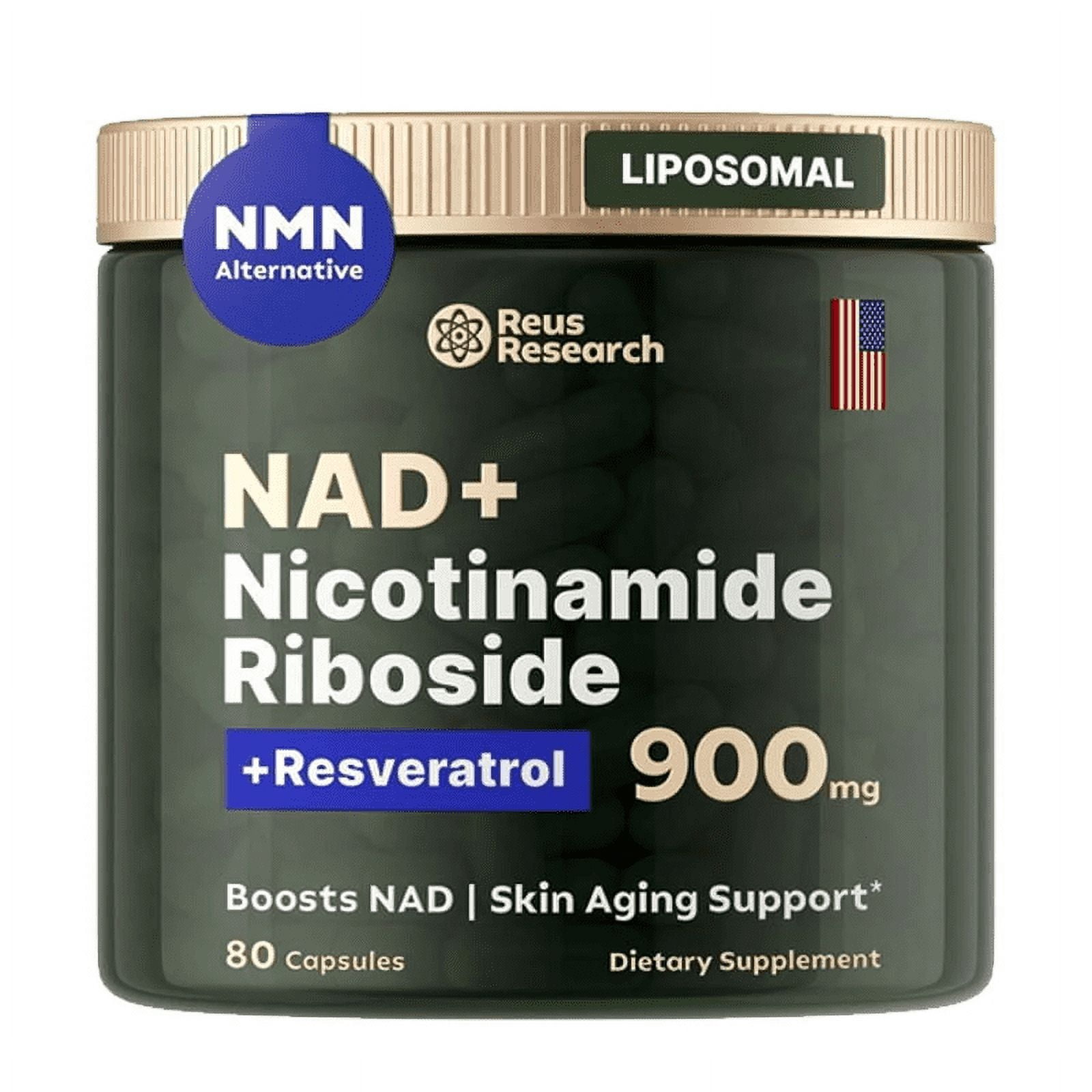 Reus Research C a t a-K o r NAD+ NR900mg 80 Capsule - Walmart.com