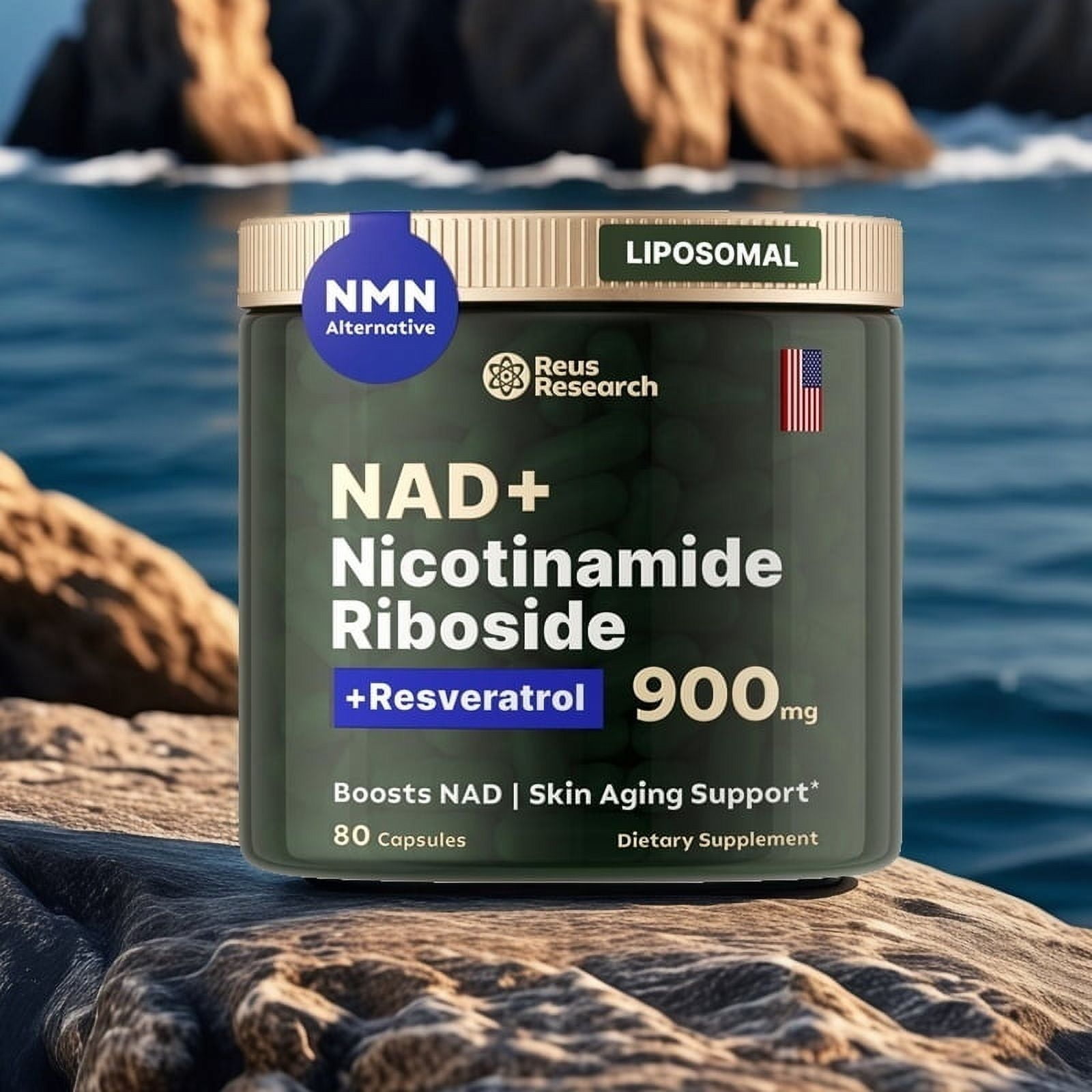 Reus Research NR 900 Advanced - NAD+ 80 Count - Walmart.com