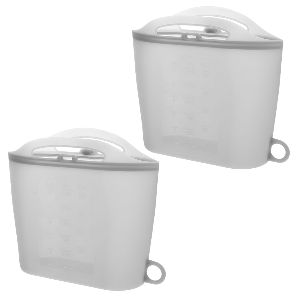 Reusable 1000ml Silicone Steam Bags for Microwave Food Storage Grey ...