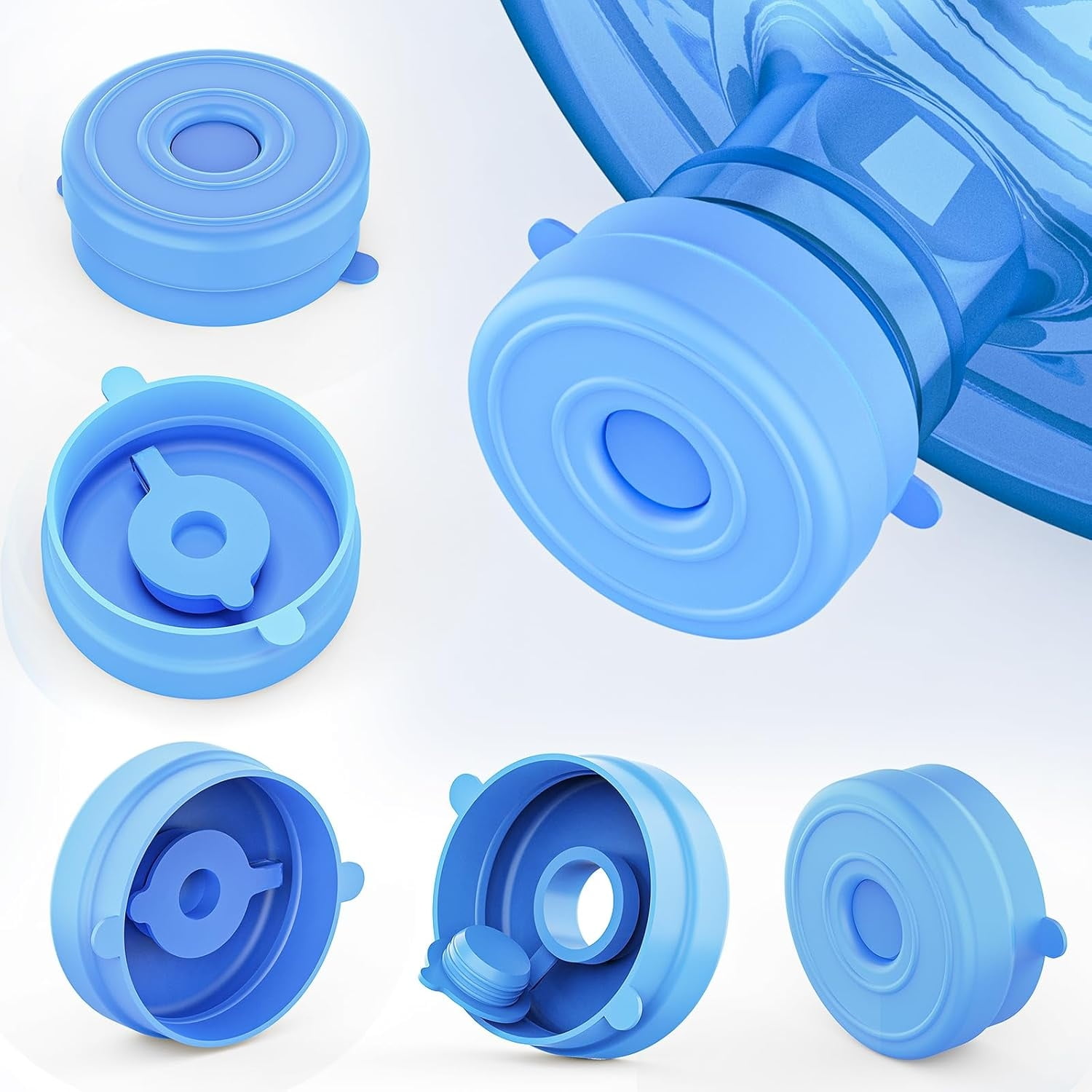 Reusable 3-5 Gallon Water Jug Caps, Secure Cap For Water Dispenser,No ...