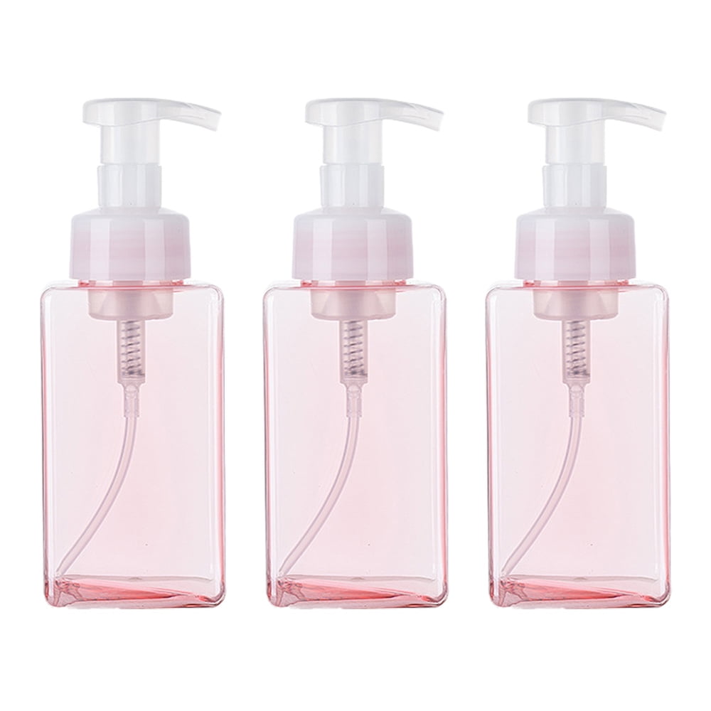 Reusable 450ml/15oz Shampoo & Conditioner Dispenser Bottles, 3-Pack Empty Pump Bottles for ...