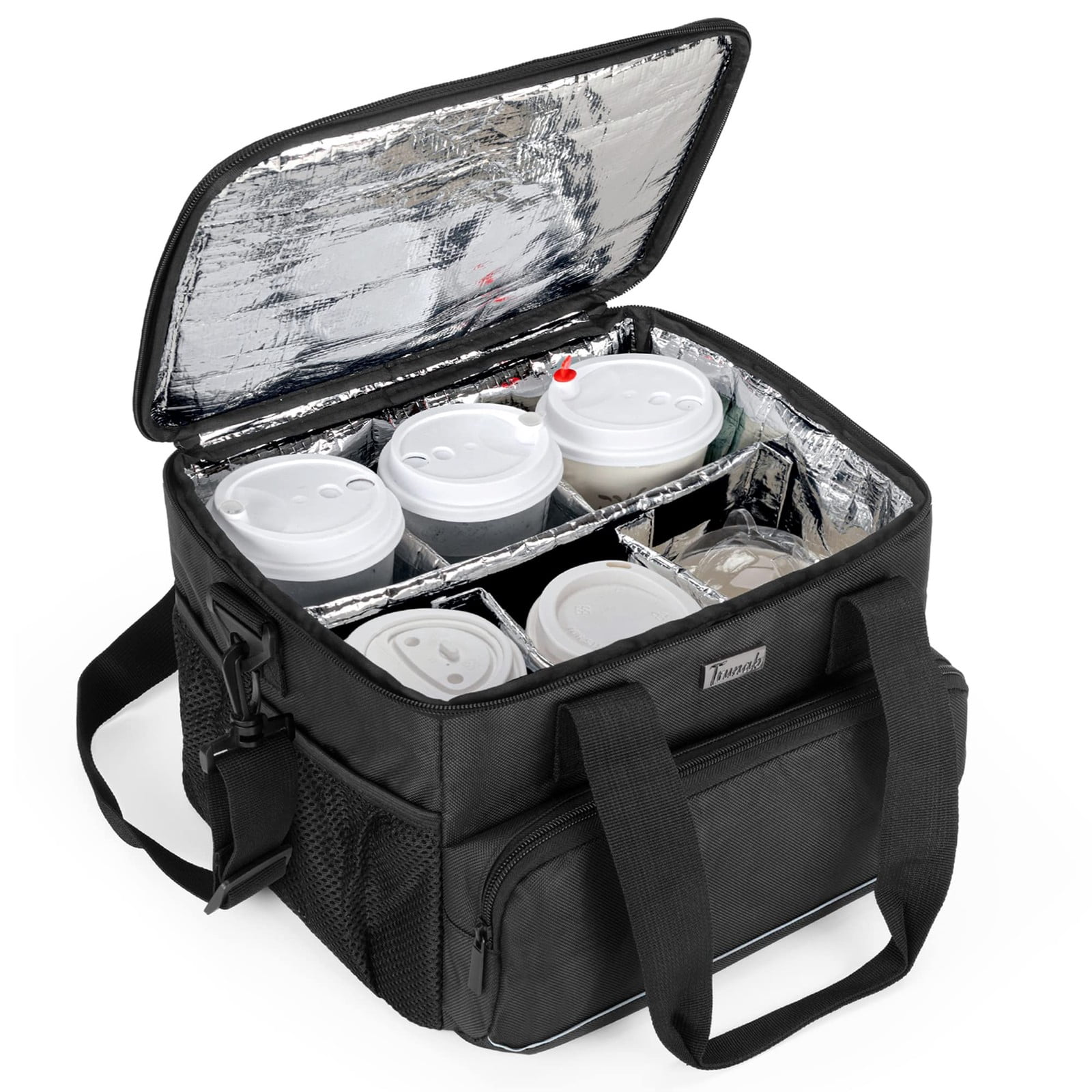 Reusable 6 Cups Drink Carrier for Delivery with Adjustable Dividers ...