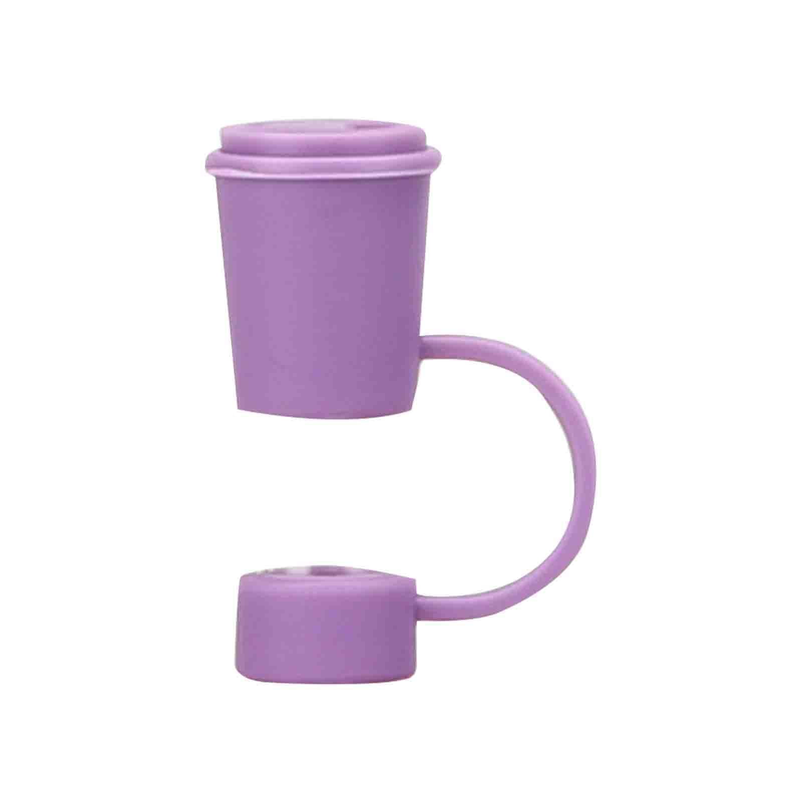 Reusable 8 Silicone Straw Dust Proof Plug Simple And Cute Milk Tea ...