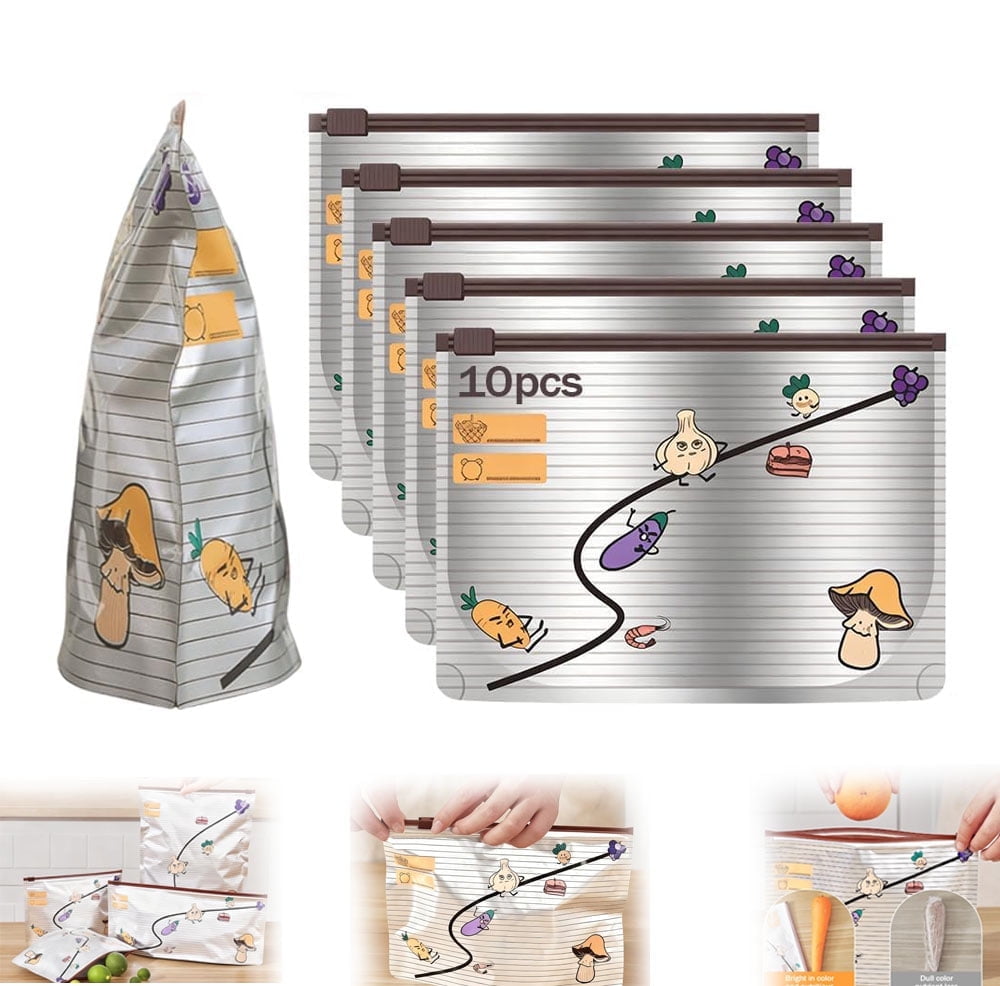 Reusable Aluminum Foil Sealable Storage Bags, 2026 New Vacuum Zipper ...