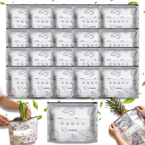 Reusable Aluminum Foil Sealable Storage Bags, Resealable Vacuum Zipper ...