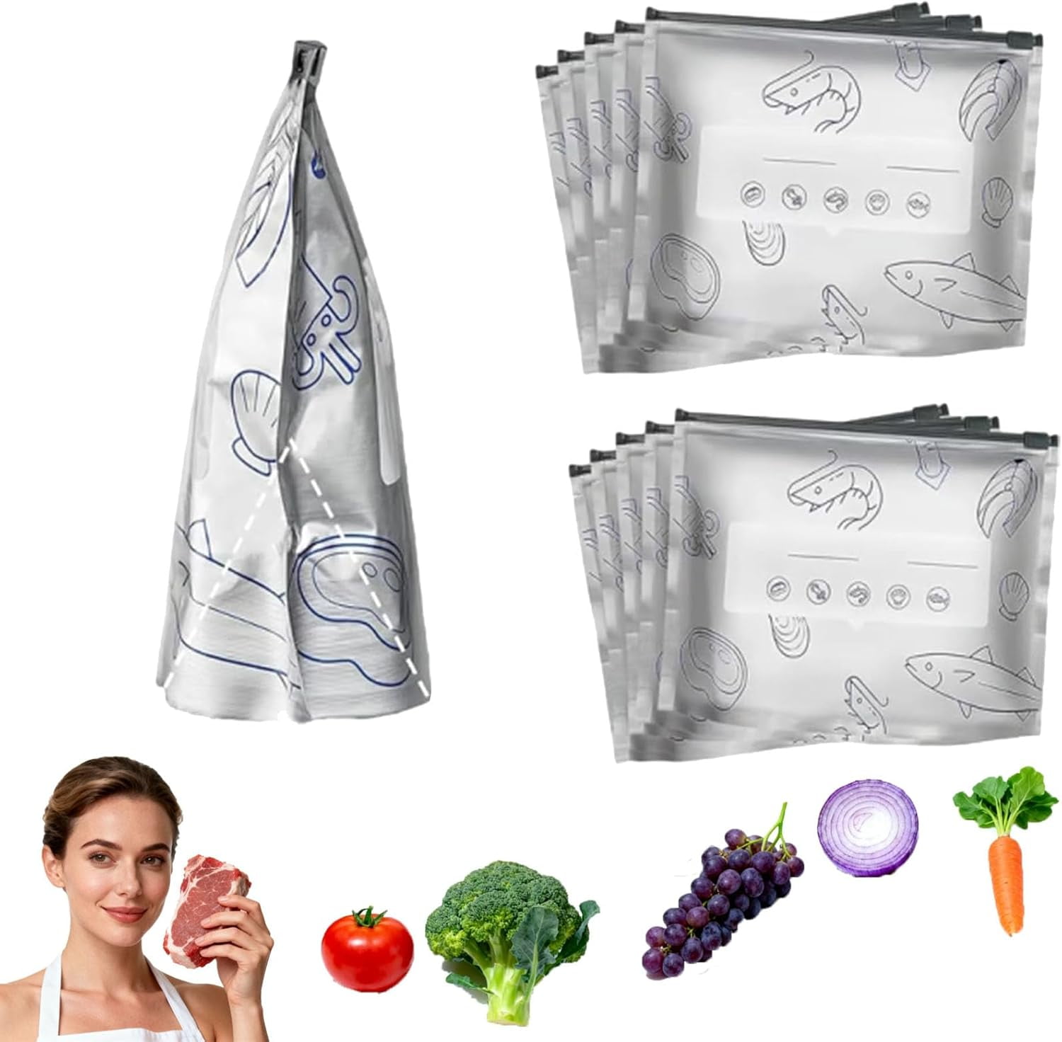 Reusable Aluminum Foil Sealable Storage Bags, Stand Up Foil Sealable ...