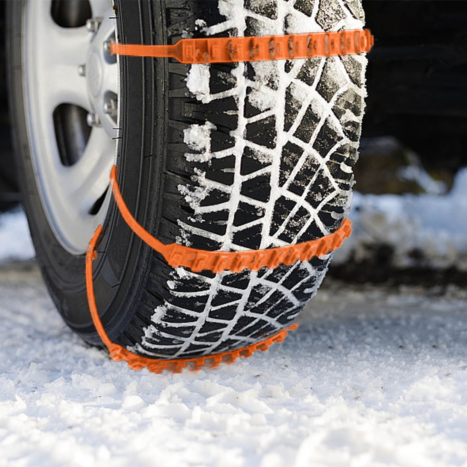 Reusable Anti Snow Chains of Car，Universal Adjustable Emergency Portable Snow Tire Chains for ...