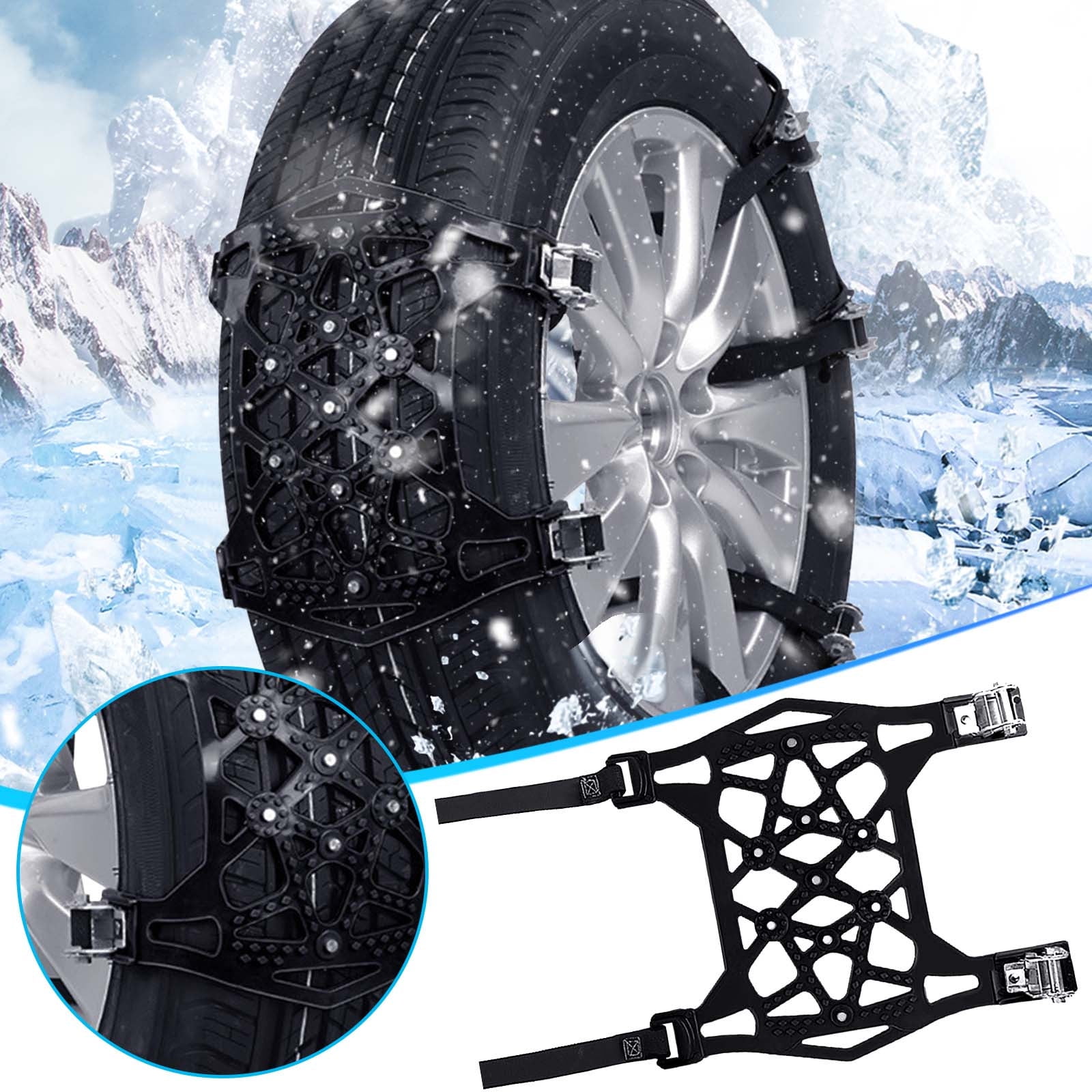 Reusable Anti Snow Chains, Portable Snow Tire Chain for Pickup Trucks ...