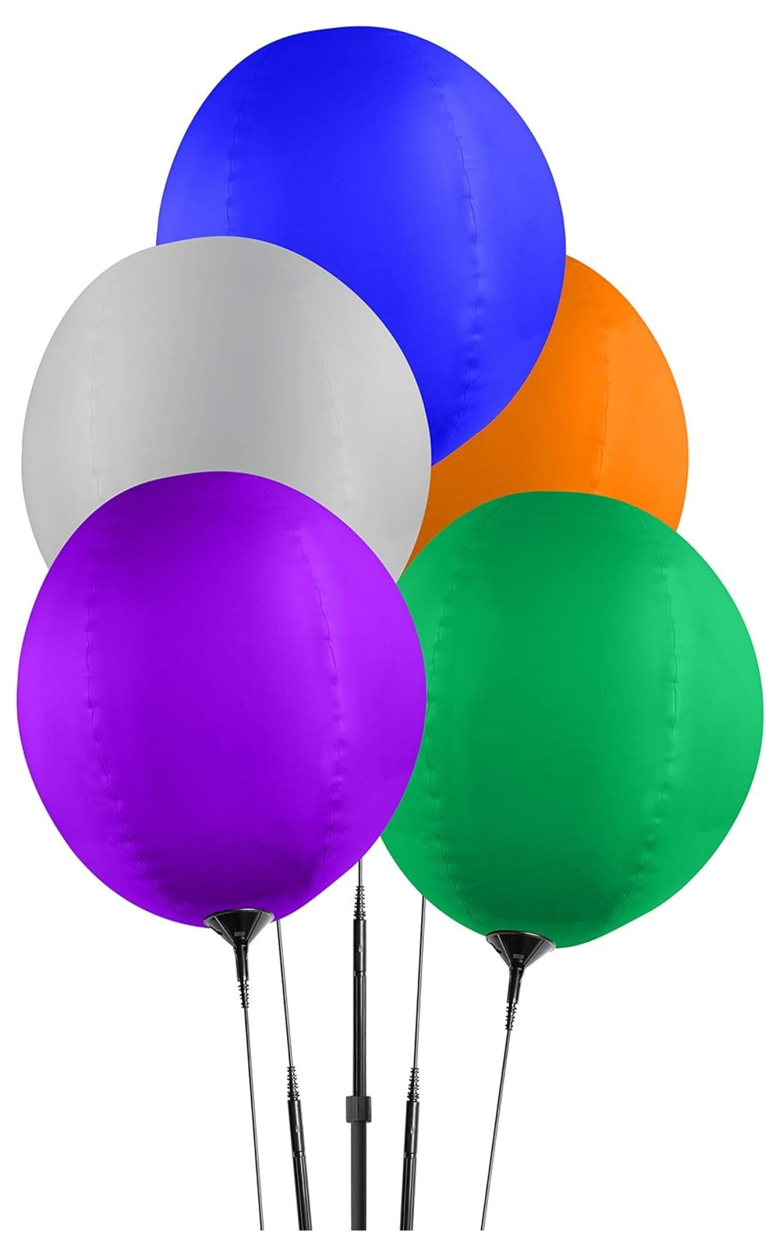 Reusable Balloon Cluster Kit - 5 Balloons & Pole Kit - Multi Color (Red ...