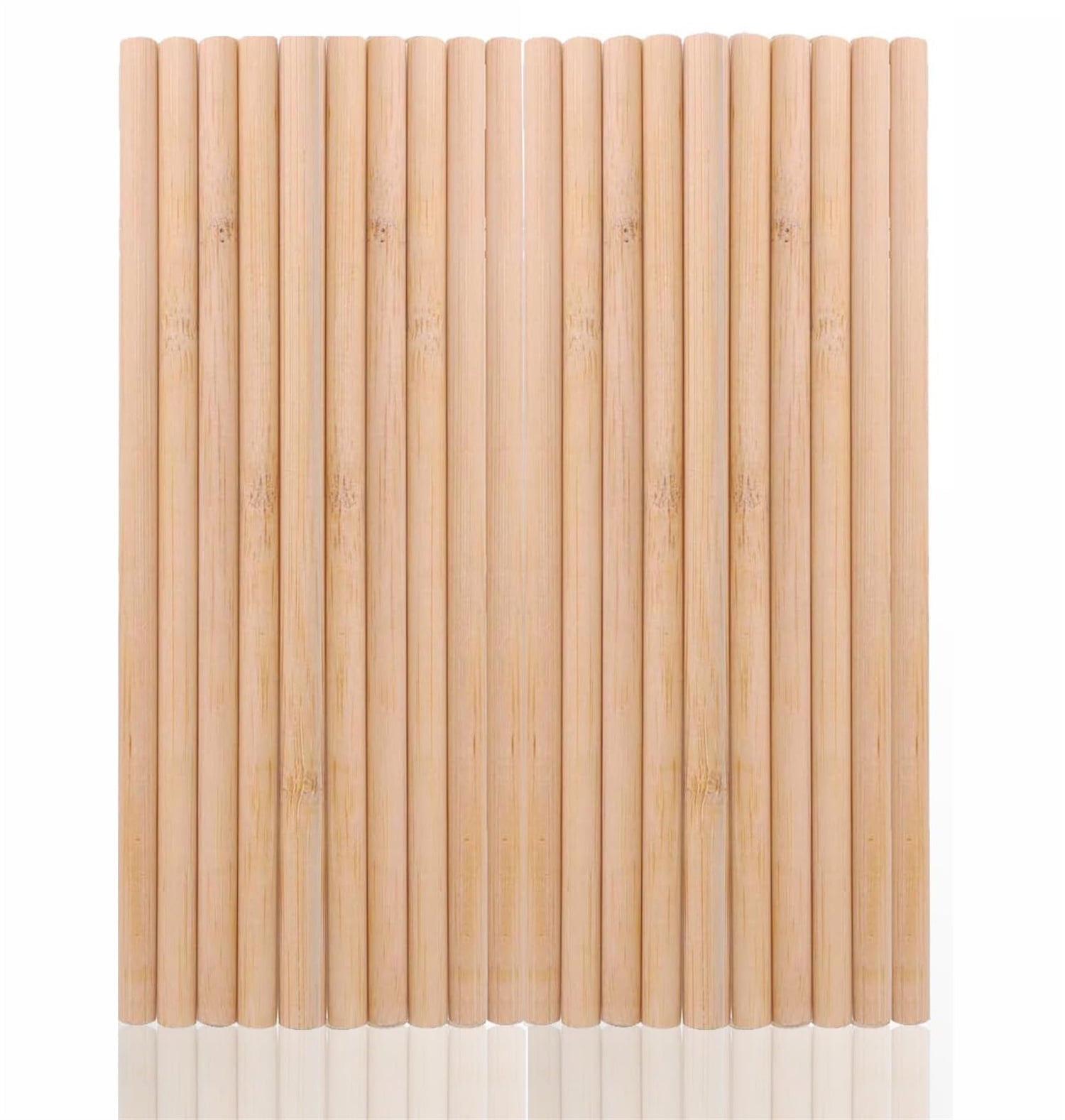Reusable Bamboo Drinking Straws,Happon 20 Pcs Eco-Friendly Natural ...