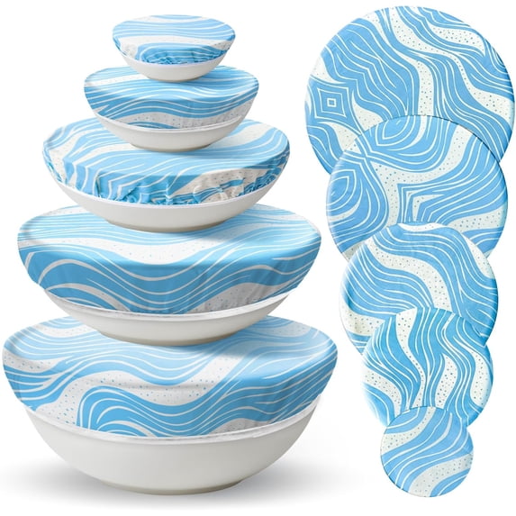 Reusable Beeswax Bowl Covers (5-Pack) - Eco-Friendly Food Wraps & Bread ...