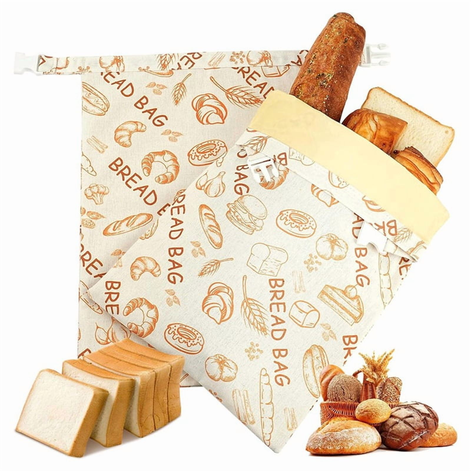 Reusable Beeswax Bread Bags(2 Pack), Beeswax Bags for Sourdough ...