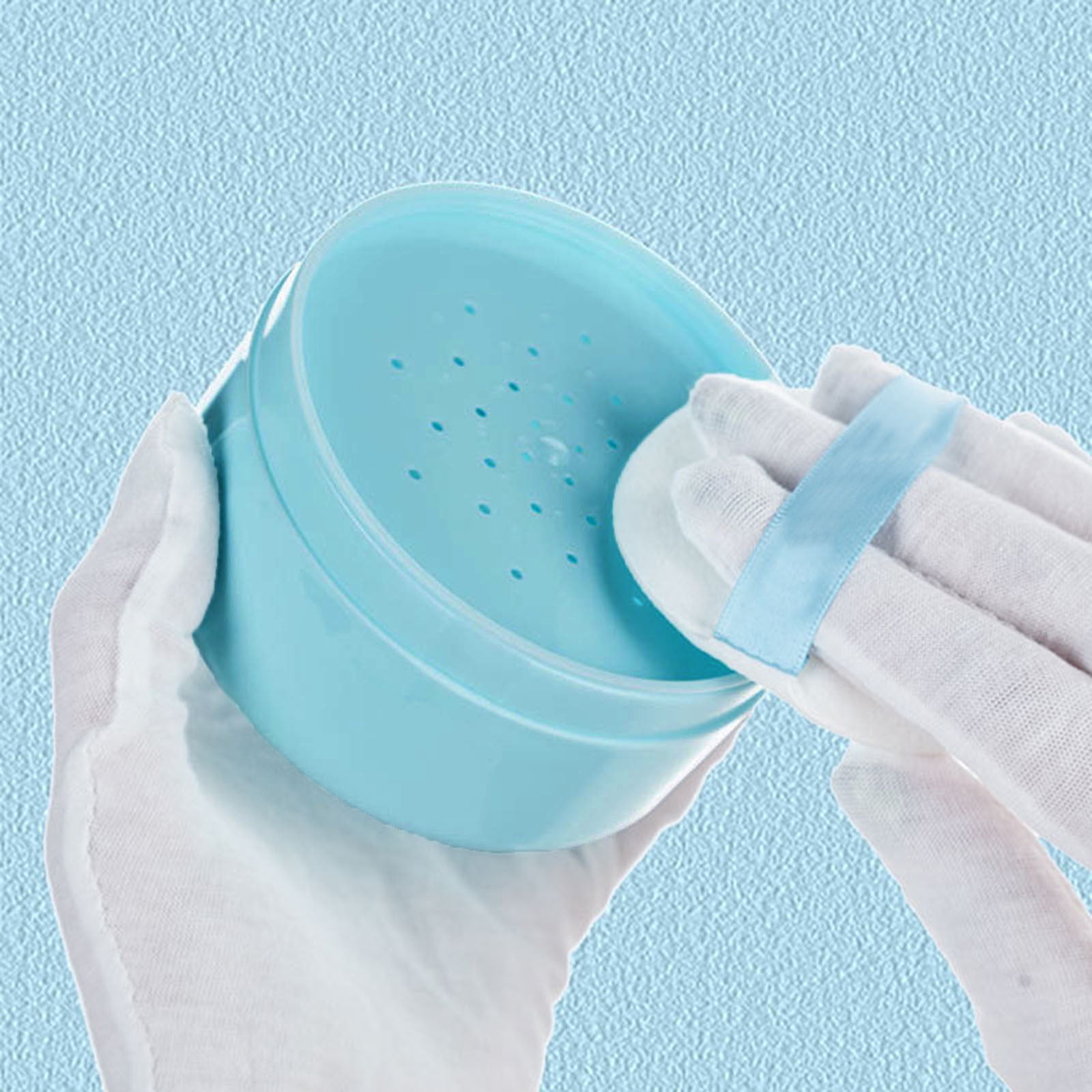 Reusable Body Powder Puff Applicator Set With Empty Container And Sieve ...