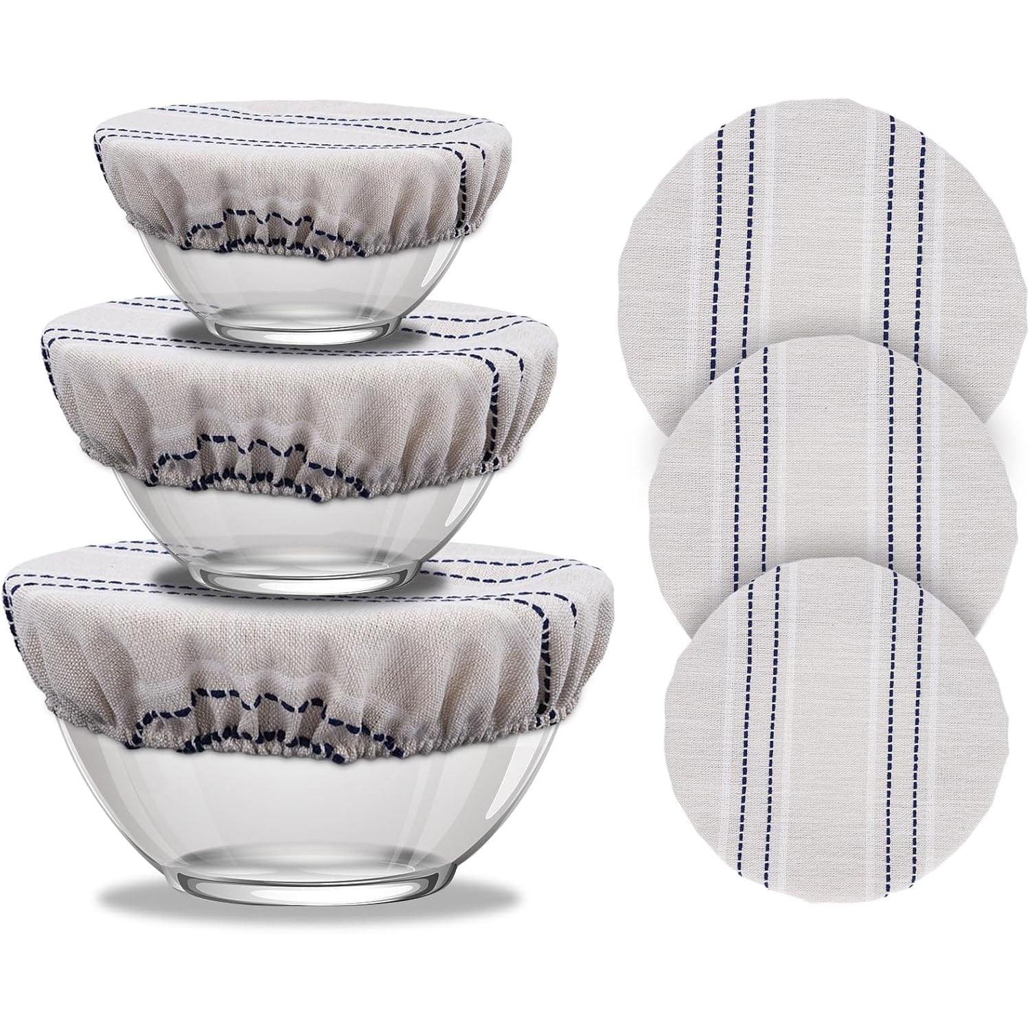 Reusable Bread Proofing Bowl Covers, 3 Pcs Linen Cotton Sourdough ...