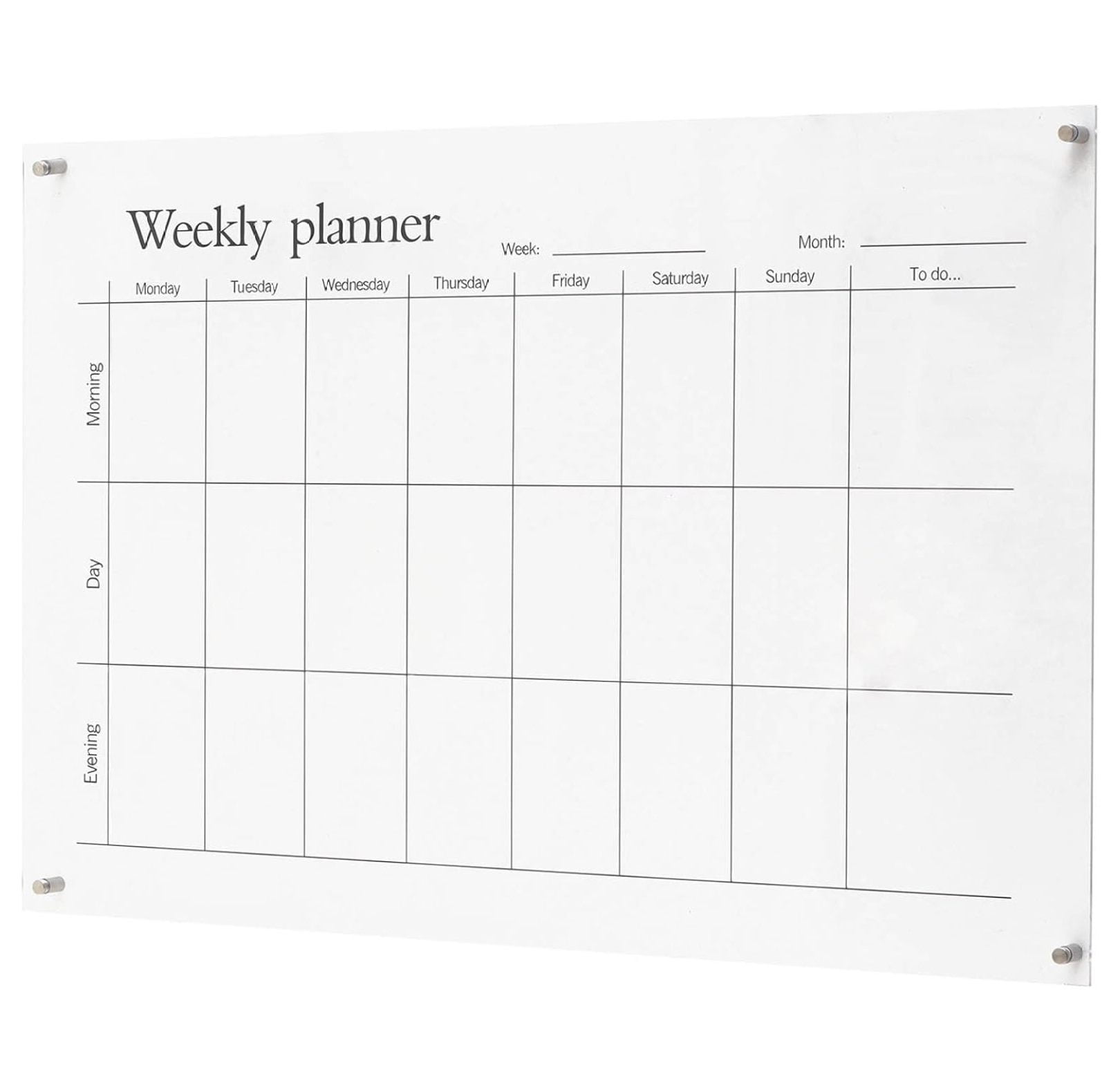 Reusable Calendar Dry Erase Board,Weekly Planner for Home or Office ...