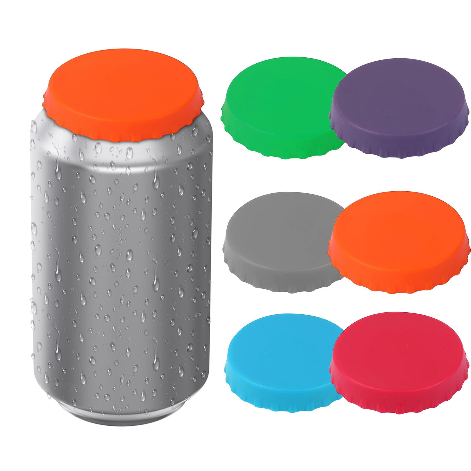 Reusable Can Lids, BPA-Free Silicone, Can Covers Toppers for Soda, Beer ...