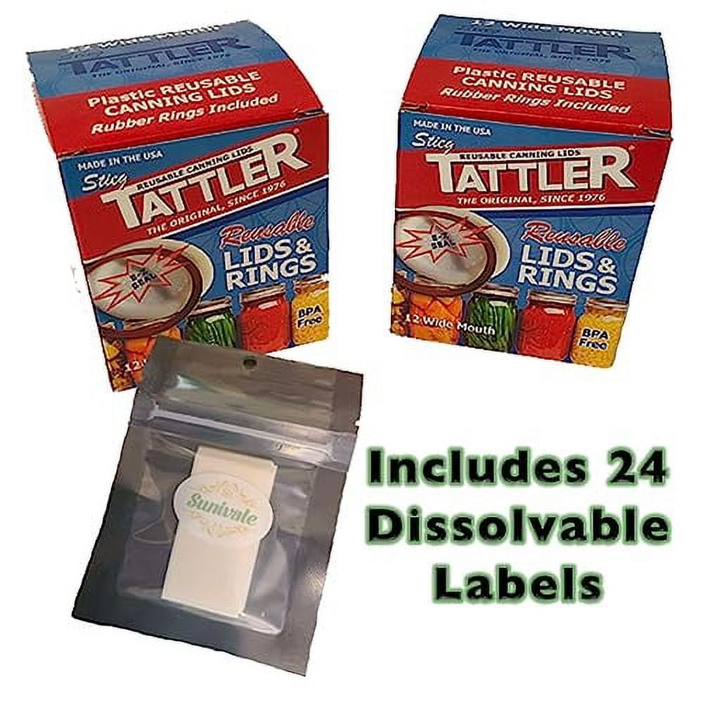 Reusable Canning Lids Bundle Includes 24 Wide Mouth Tattler Lids and ...