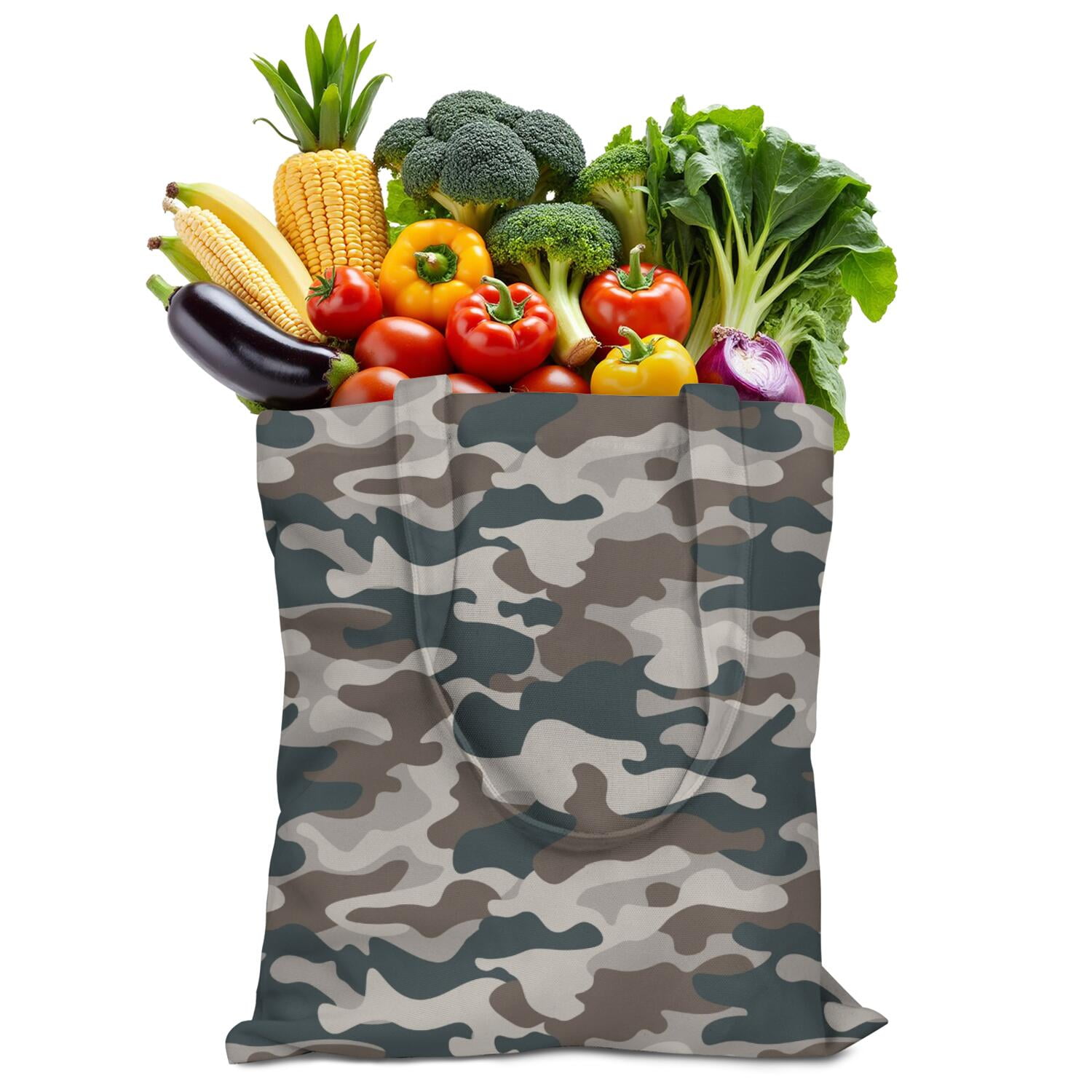 Reusable Canvas Tote Bag – Tactical Military Camouflage Print – Rugged ...
