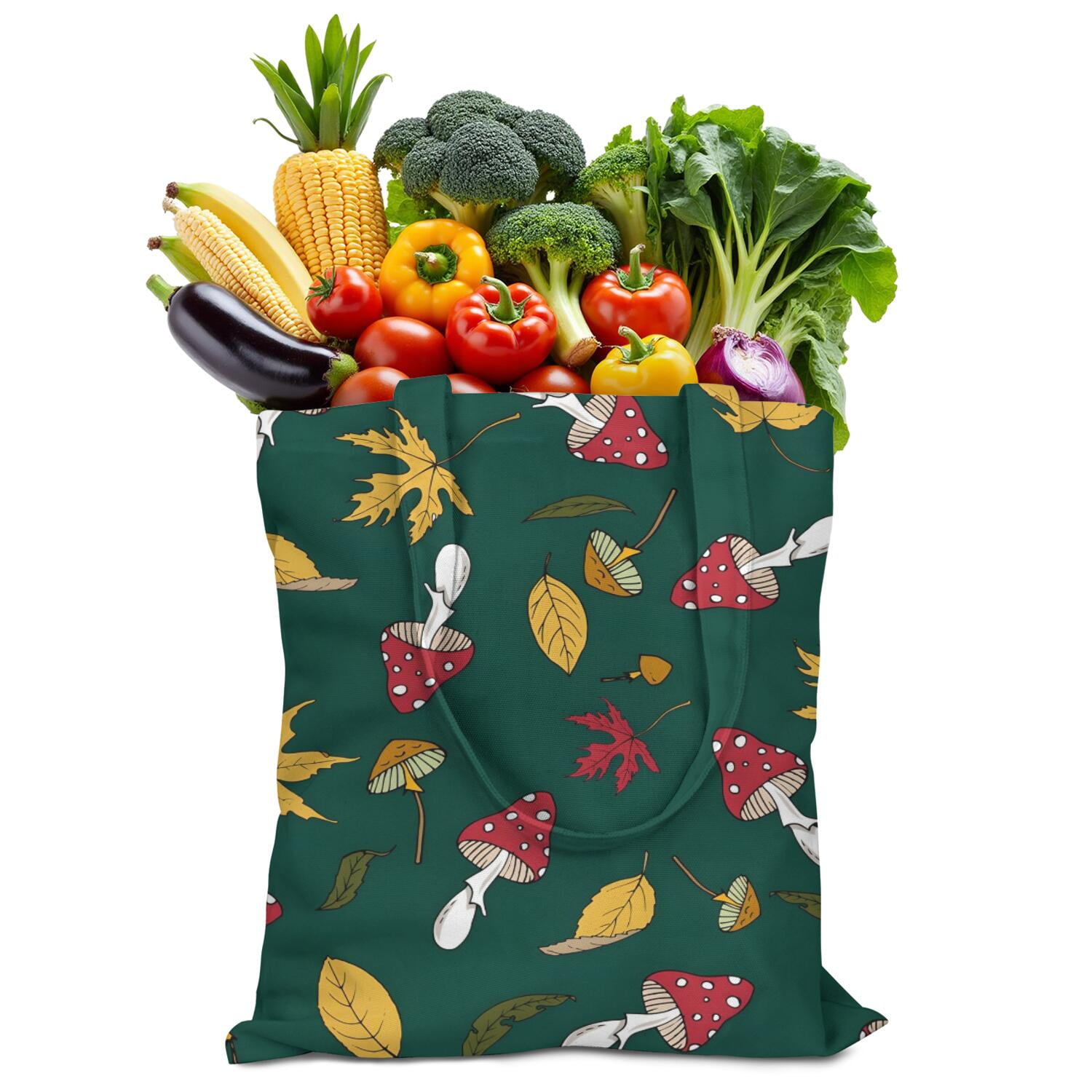 Reusable Canvas Tote Bag – Whimsical Mushroom & Cottagecore Forest ...