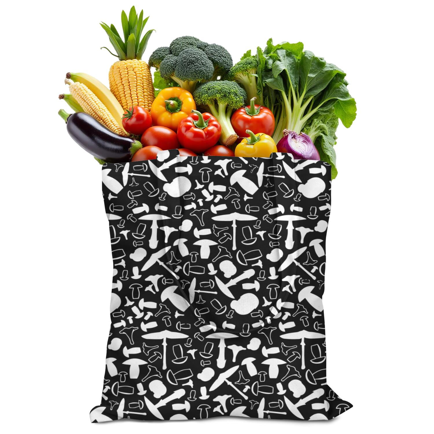 Reusable Canvas Tote Bag – Whimsical Mushroom & Cottagecore Forest ...