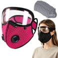Reusable Carbon Filter Dust Mask with Adjustable Goggles, Anti-UV-5 ...