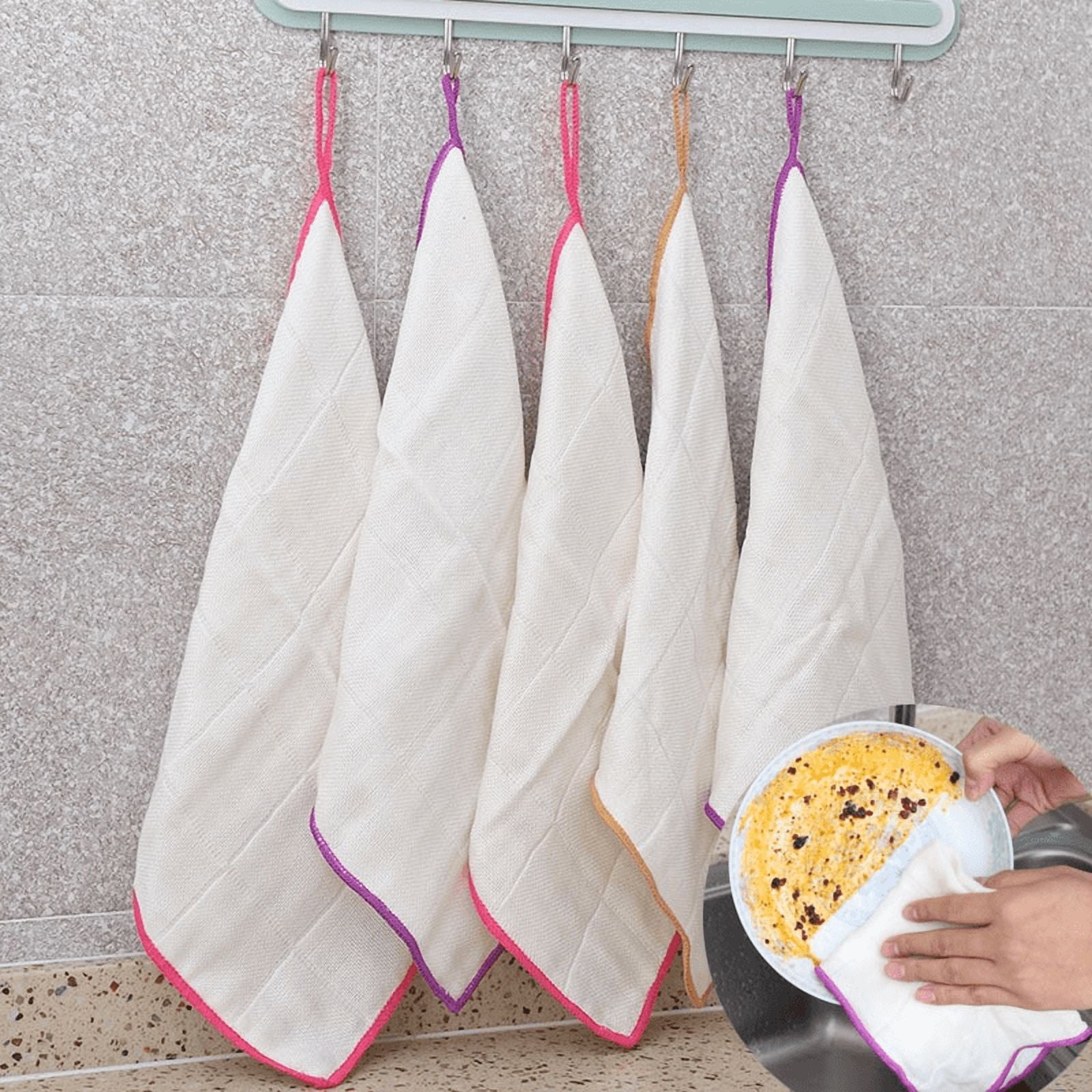 Reusable Cellulose Sponge Cloth, Highly Absorbent Kitchen Dishcloth, No ...