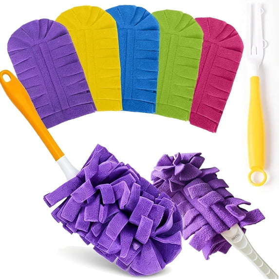 Reusable Chenille Microfiber Dust Duster - Washable 360° Electrostatic ...