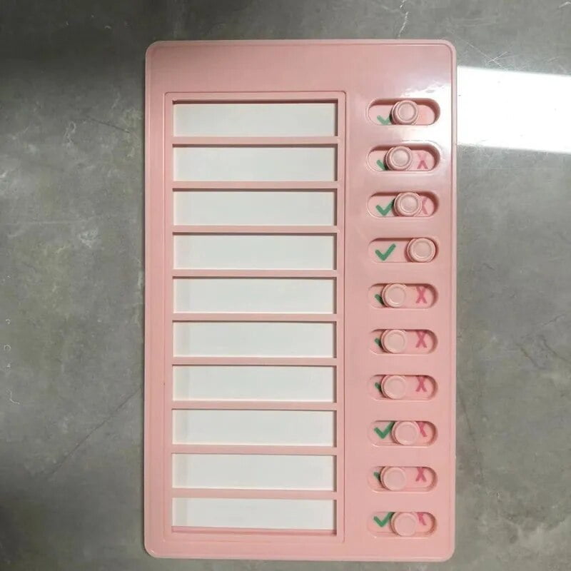 Reusable Chore Chart Planning Board Portable Memo Checklist Board for Kids Detachable Plastic ...